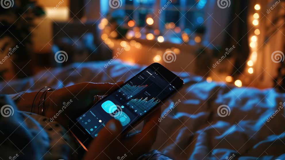 Advanced Sleep Monitoring Technology with Futuristic Data Visualization ...