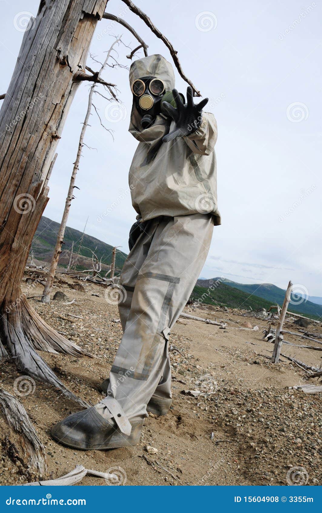 The person with Gas mask stock photo. Image of suit, environmental ...