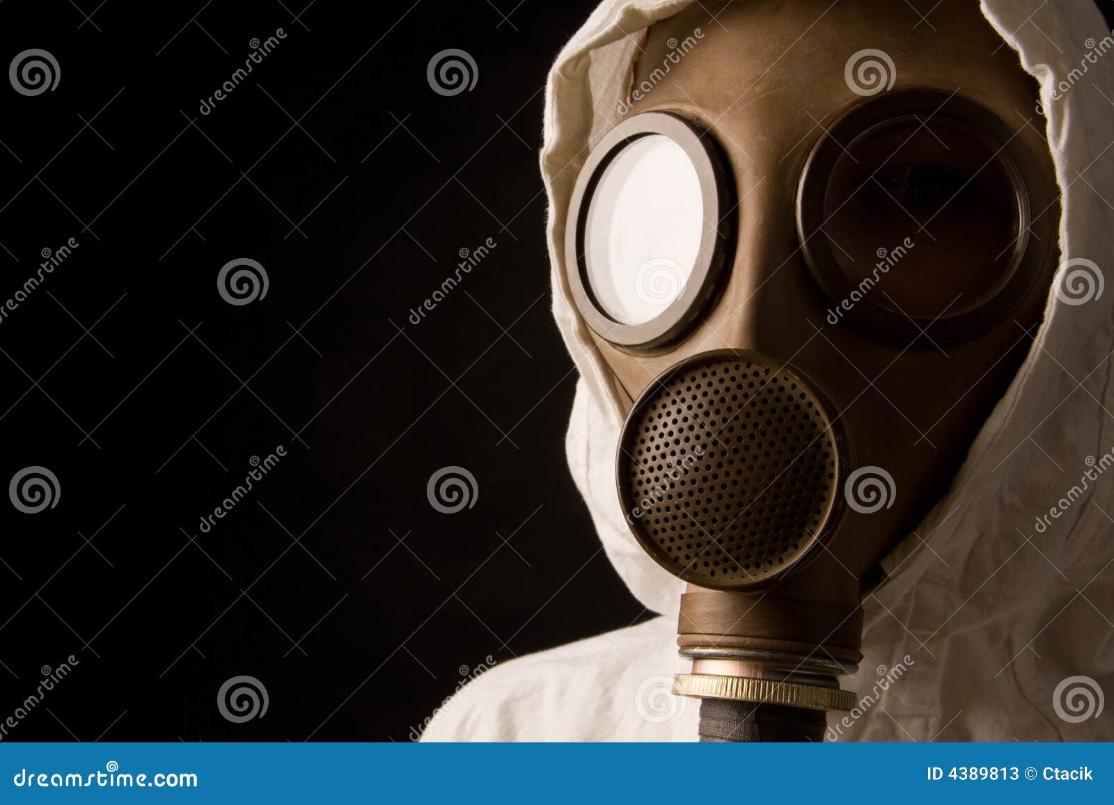 Person in gas mask stock image. Image of safe, security - 4389813