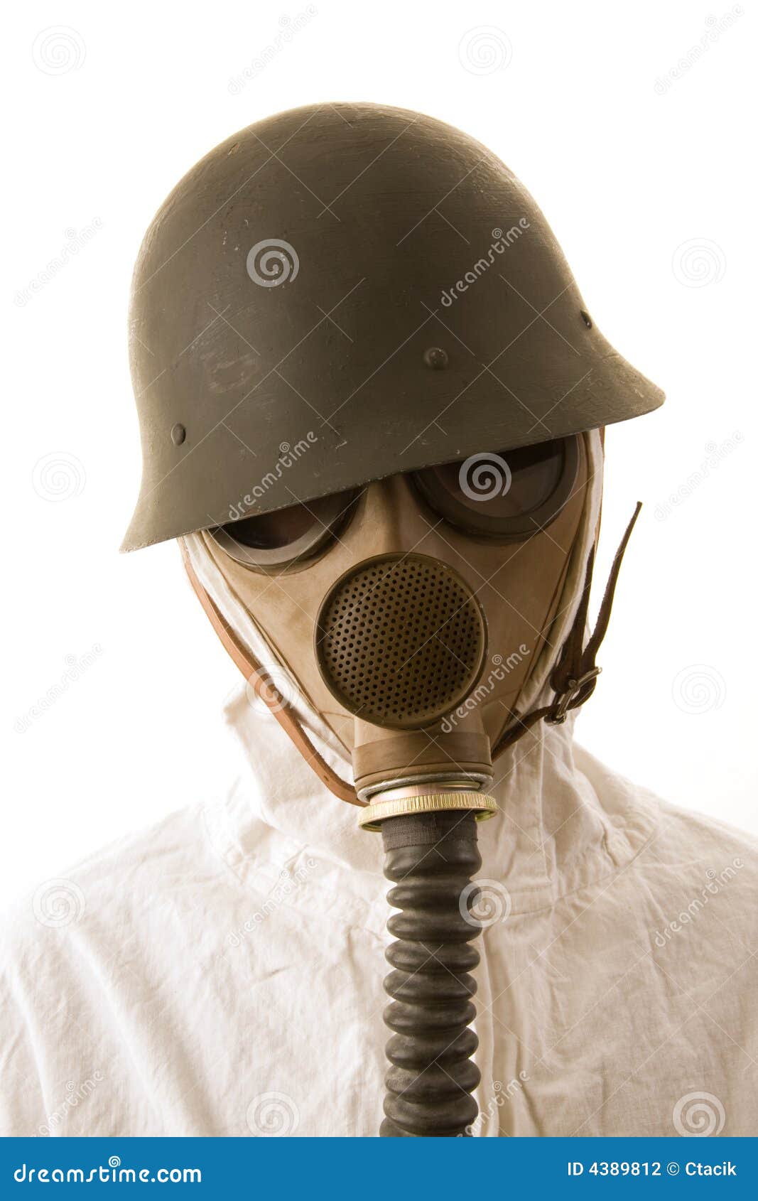 Person in Gas Mask and Helmet Stock Photo - Image of protection ...