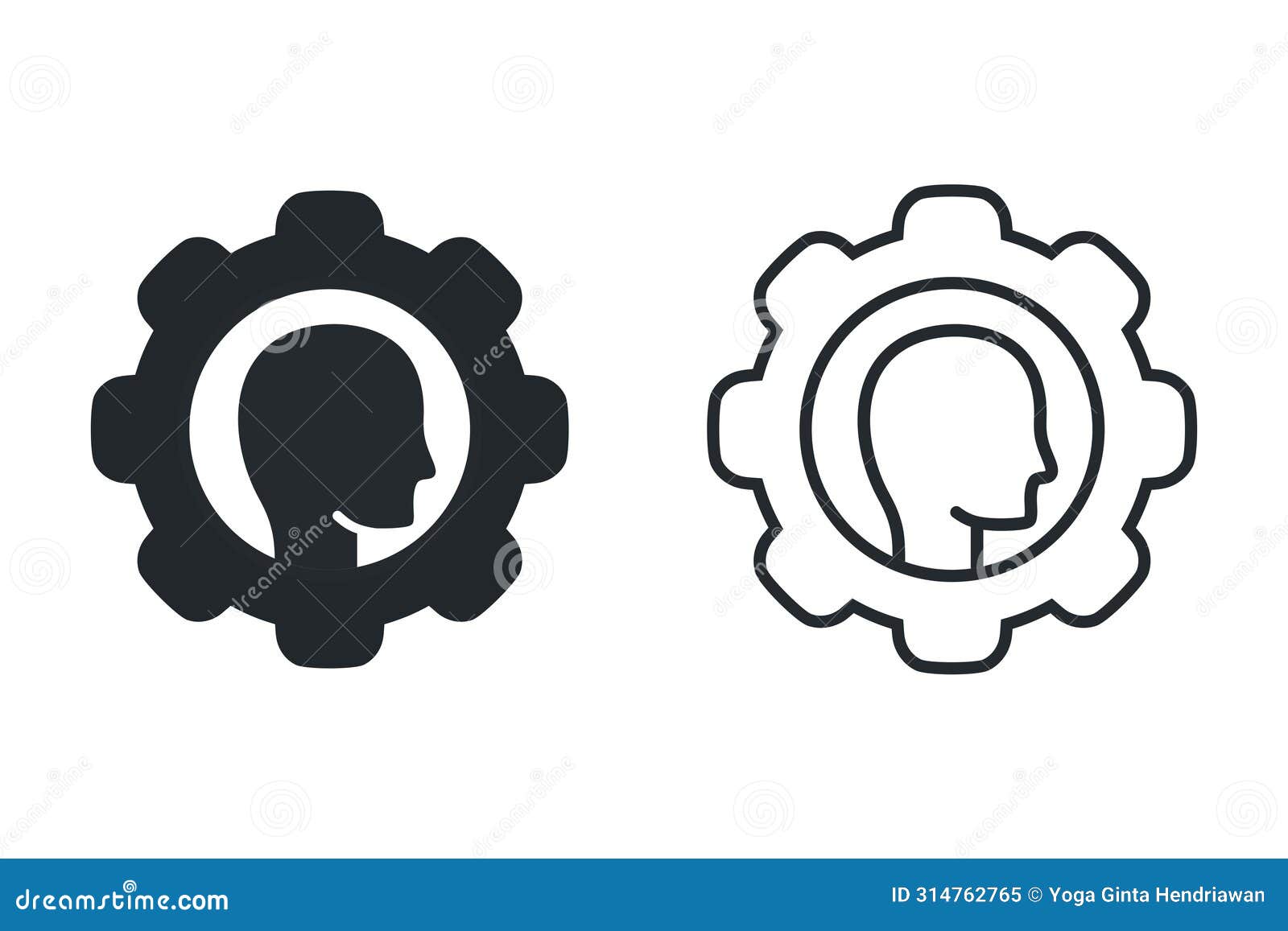 Person Gear, Cogwheel Icon. Vector Illustration Stock Vector ...