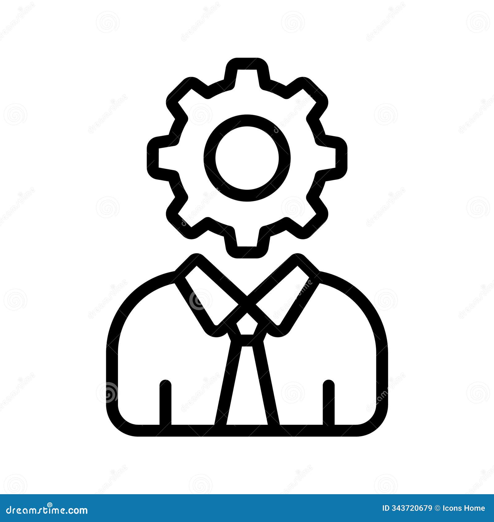 Person with a Gear Head, Symbolizing Technical Knowledge and Skills ...
