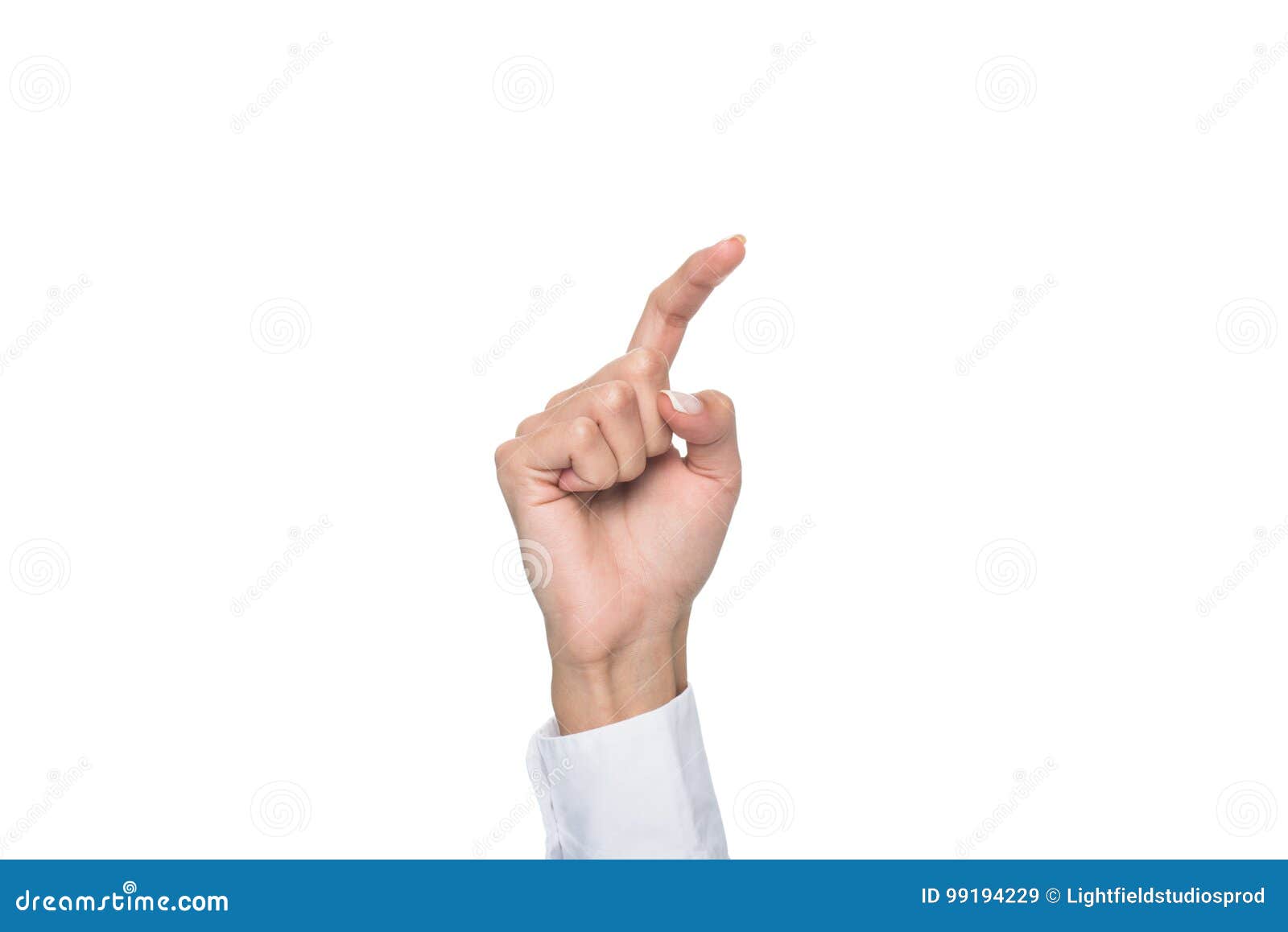 Person Gesturing Signed Language, Isolated on White Stock Image - Image ...