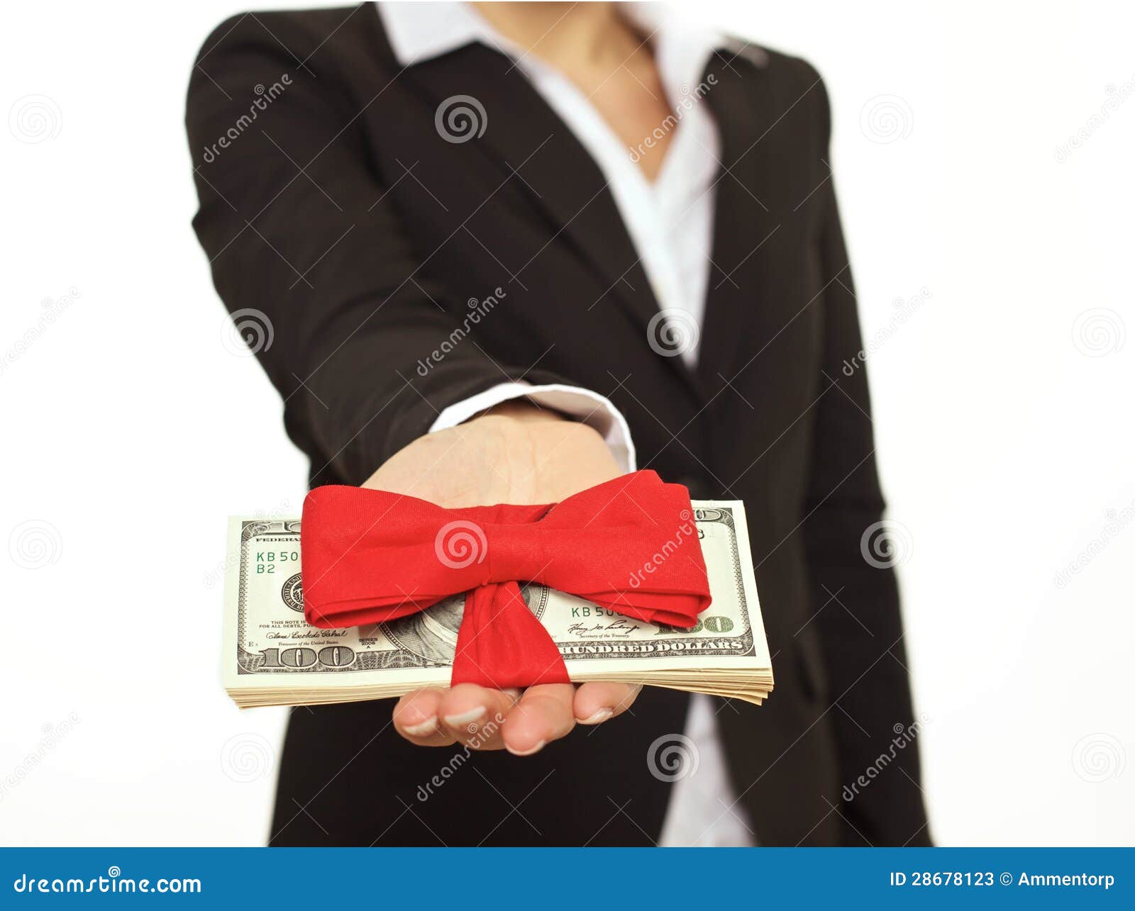 Person Giving a Generous Bonus Stock Image - Image of commerce, bonus ...