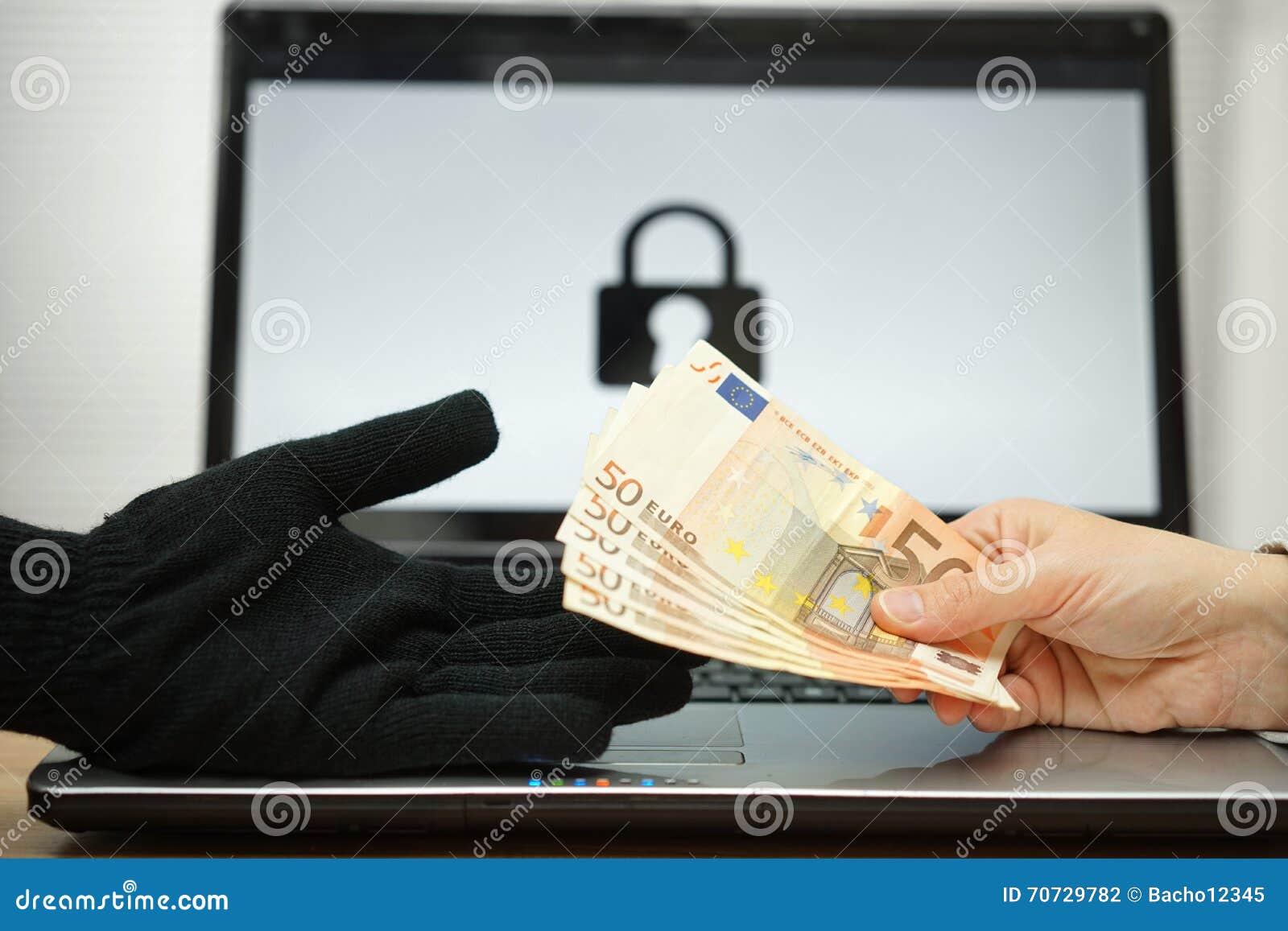 Person is Giving Money To Computer Hacker To Decrypt Files, Comp Stock ...