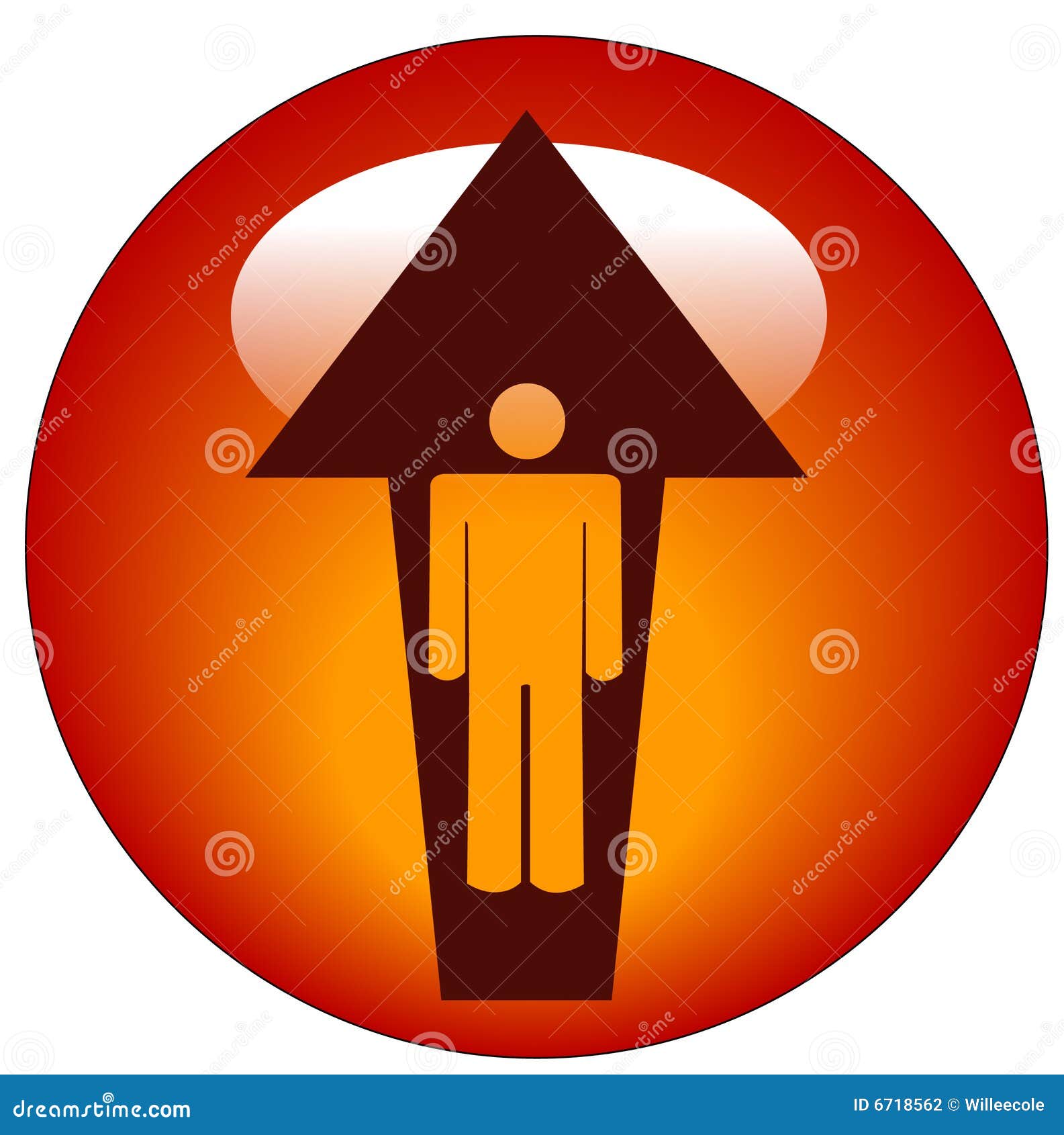 Person going up button stock vector. Illustration of arrow - 6718562