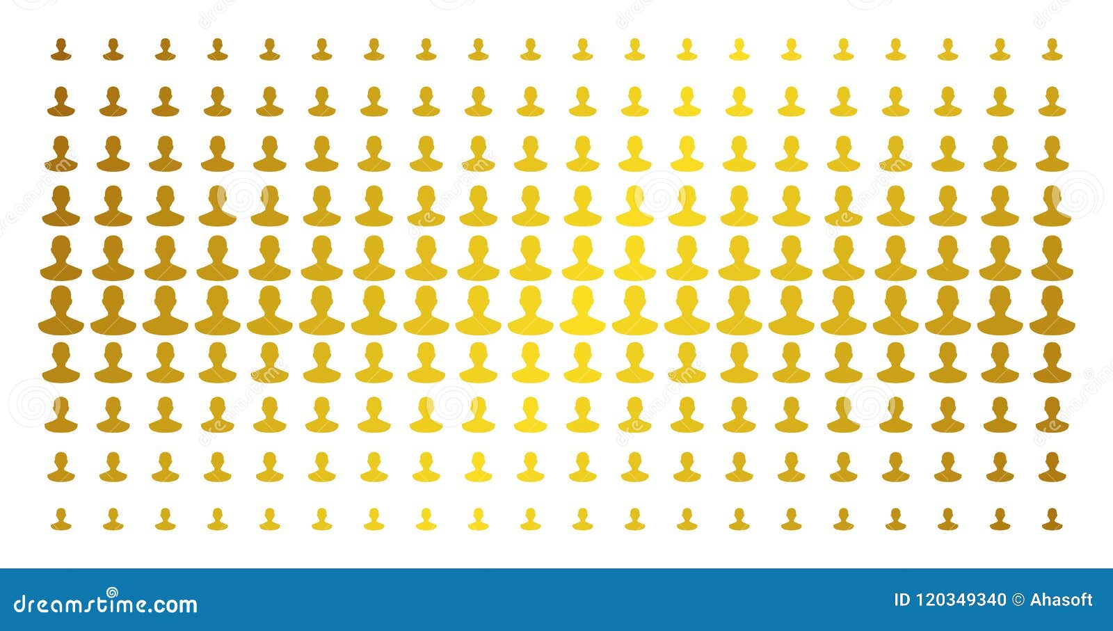 Person Gold Halftone Array stock vector. Illustration of matrix - 120349340