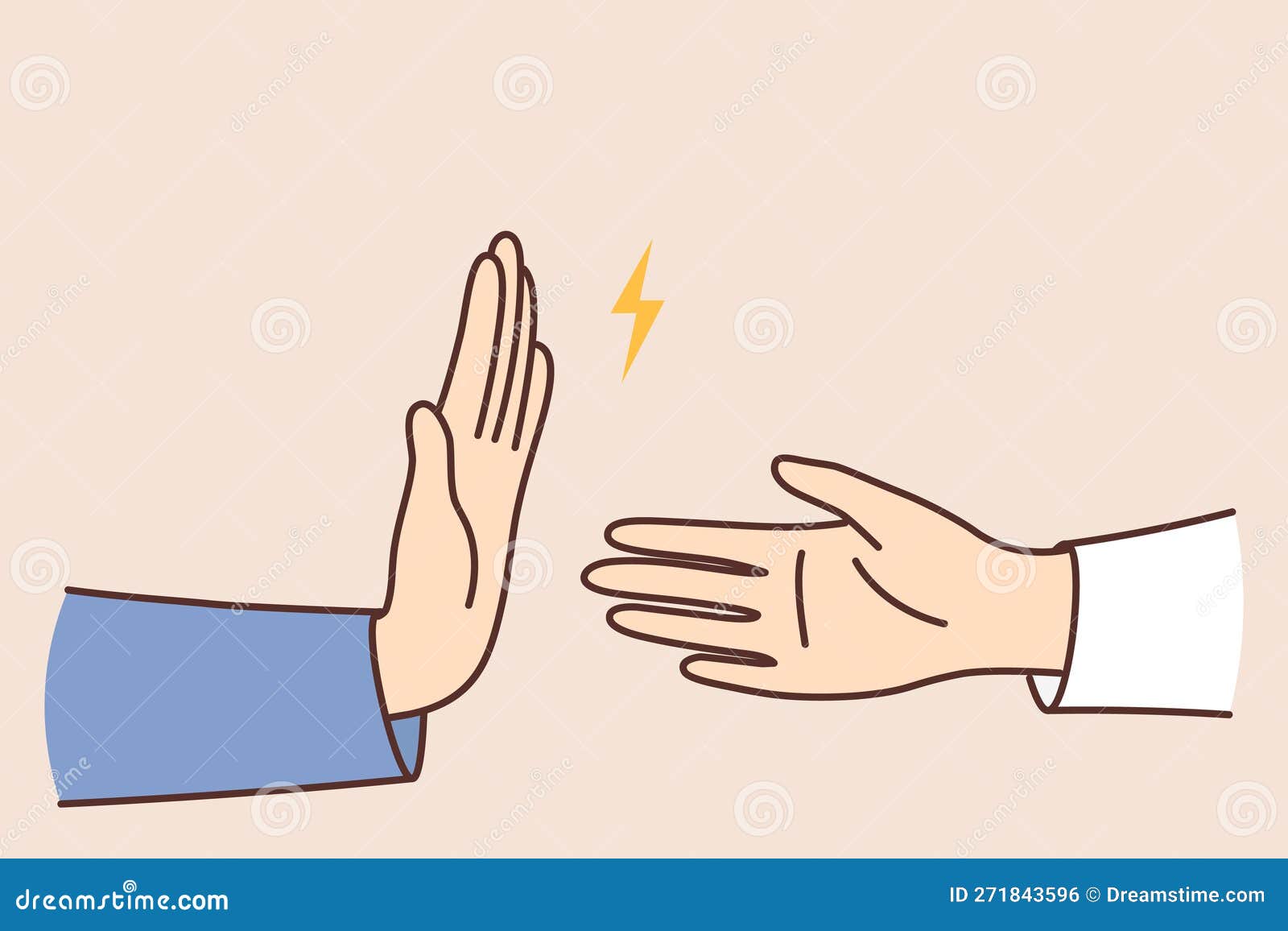 Person Hand Avoid Handshake Stock Vector - Illustration of meeting ...