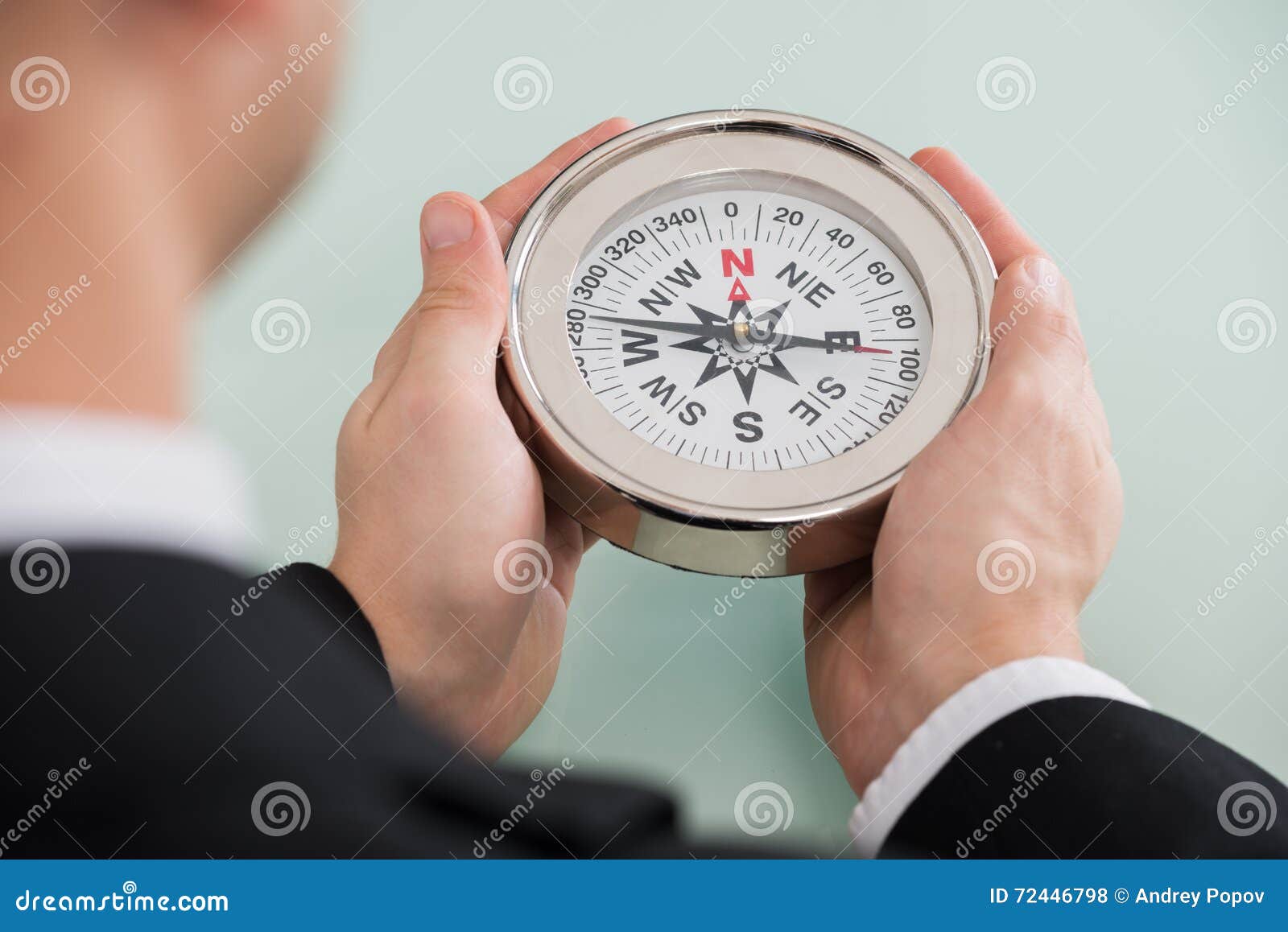 Person Hand with Compass stock photo. Image of business - 72446798