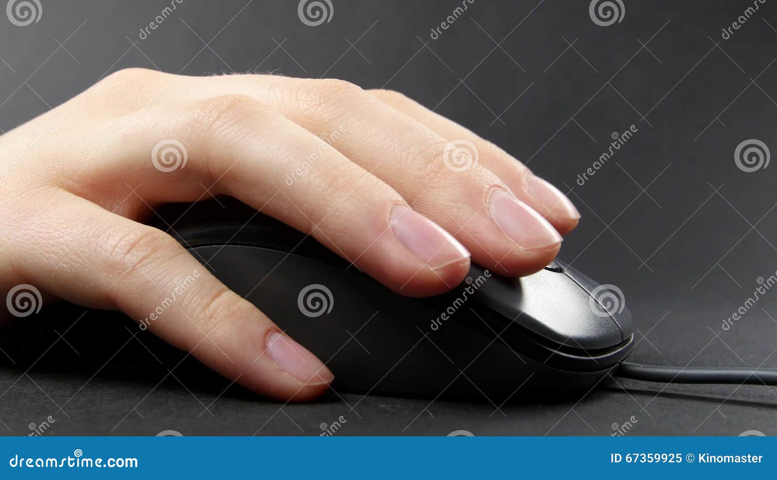Person Hand on Mouse, Black, Side View Stock Video - Video of ...