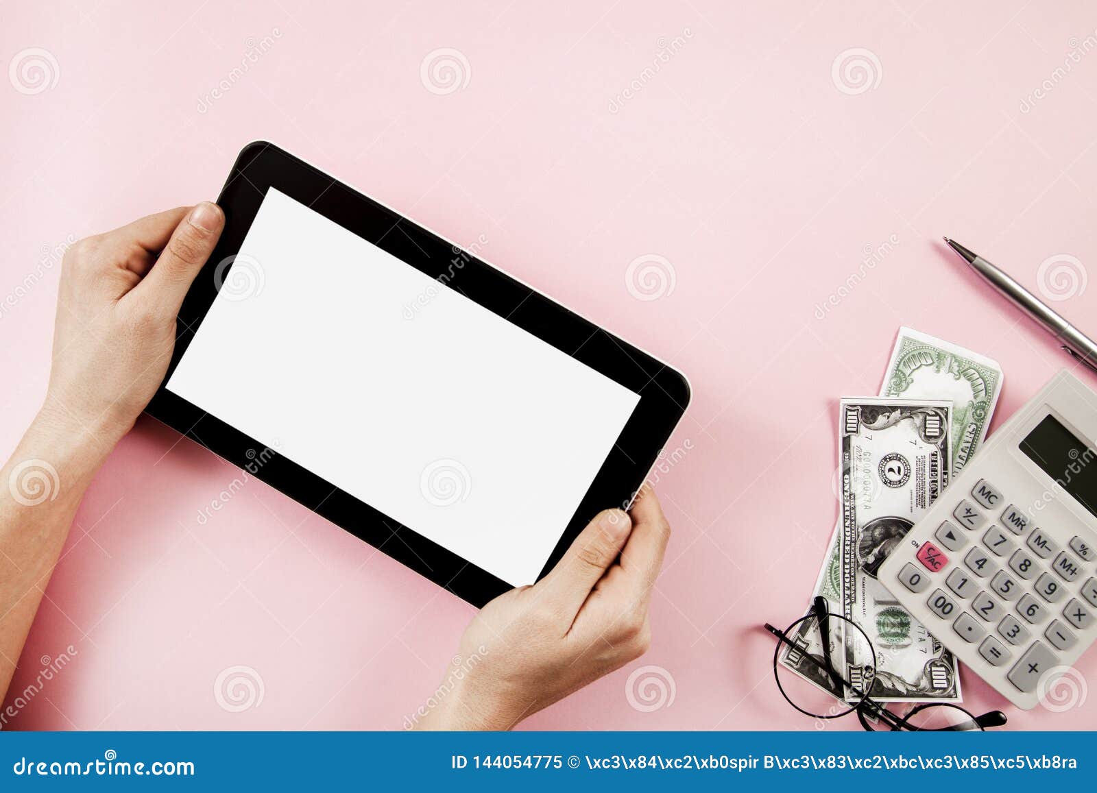 Person Hand Using Digital Tablet with Payment Concept Stock Image ...