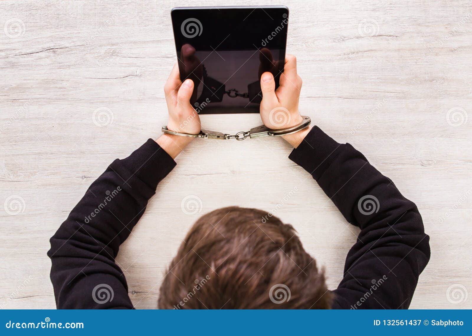 Person in Handcuffs stock image. Image of arrest, caucasian - 132561437