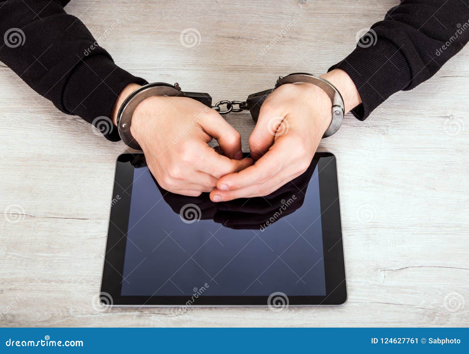 Person in Handcuffs stock image. Image of closeup, justice - 124627761