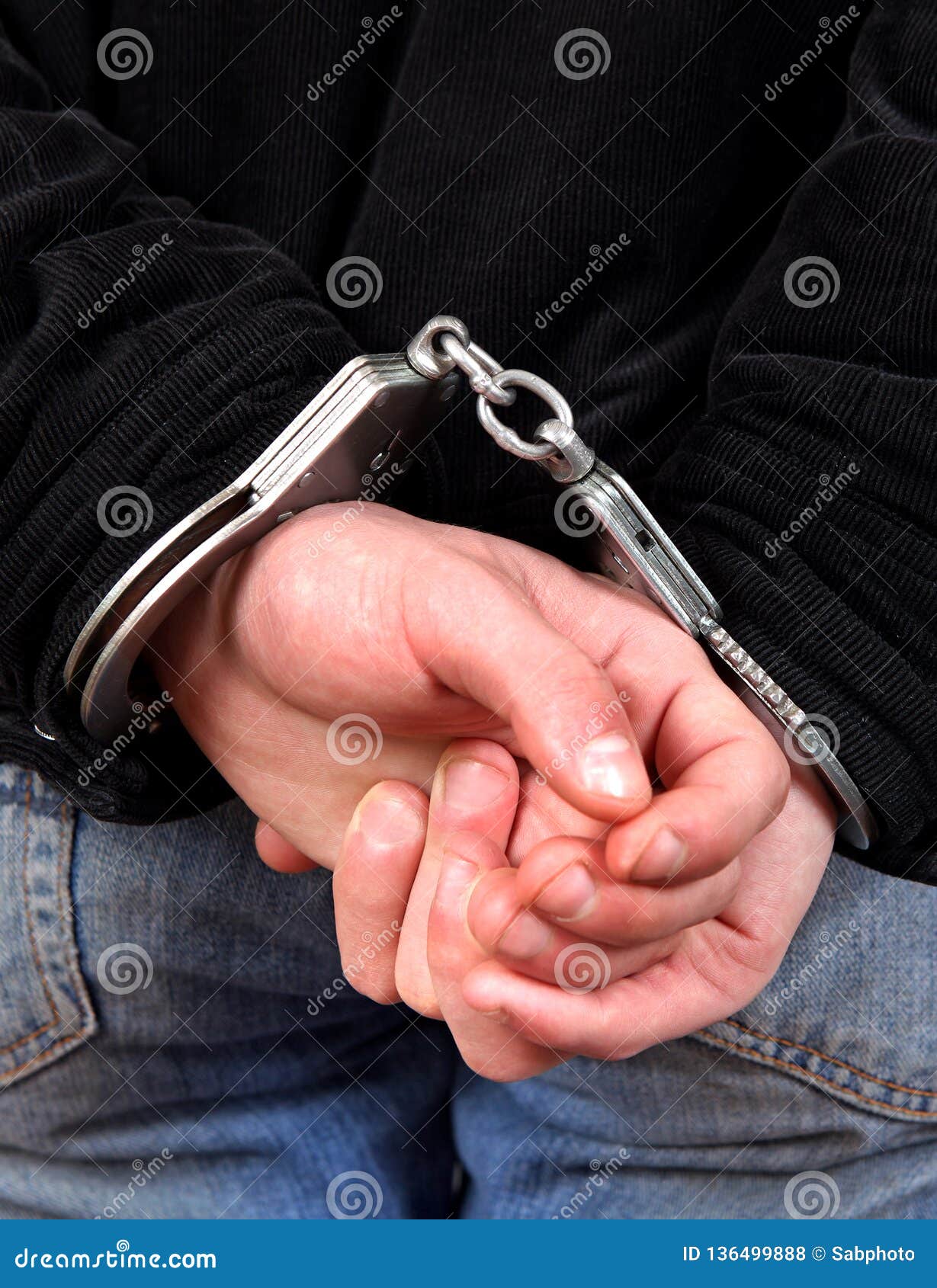 Person in Handcuffs stock photo. Image of punishment - 136499888