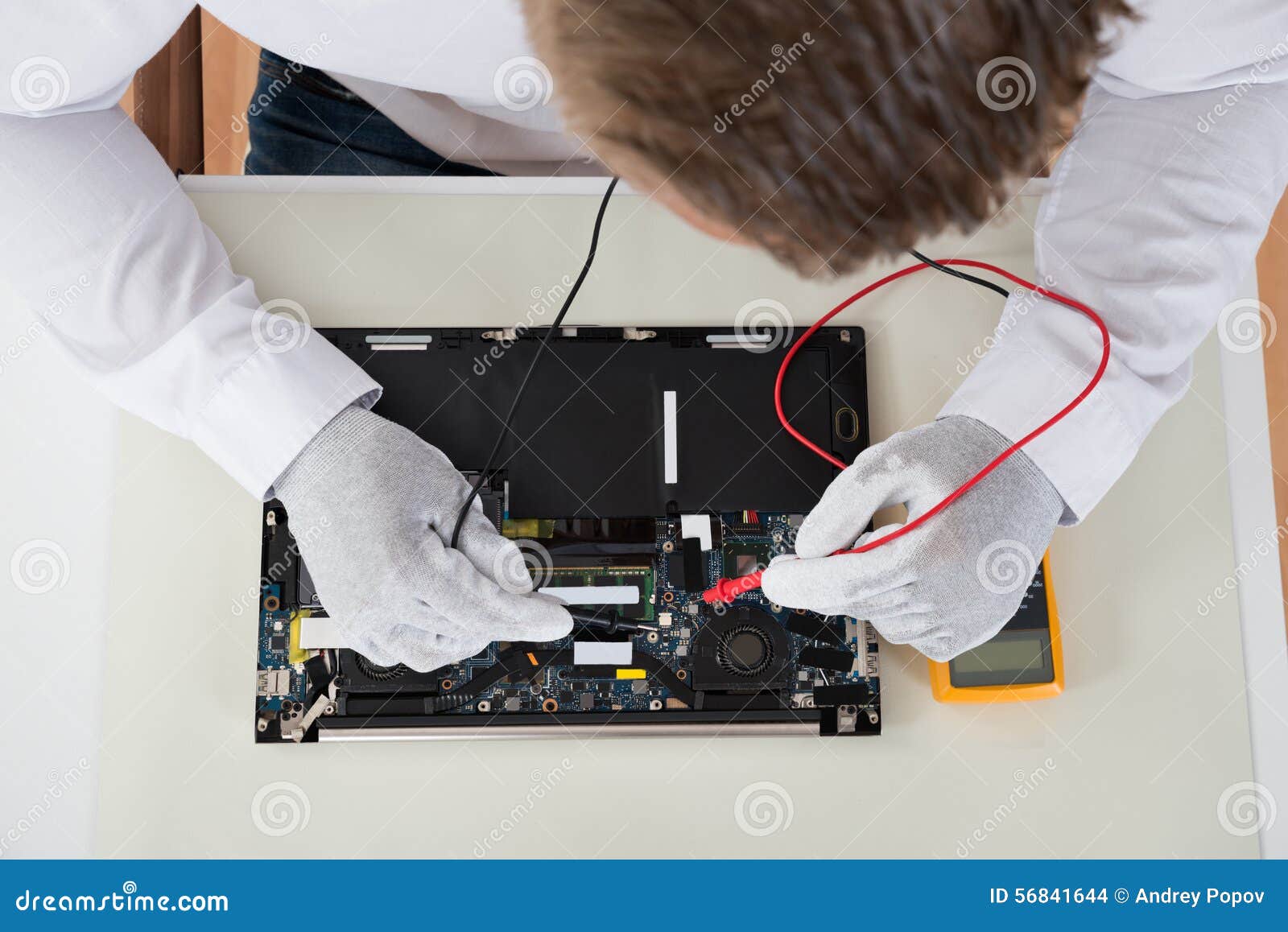 Laptop Motherboard Testing In Service Center Stock Photo ...