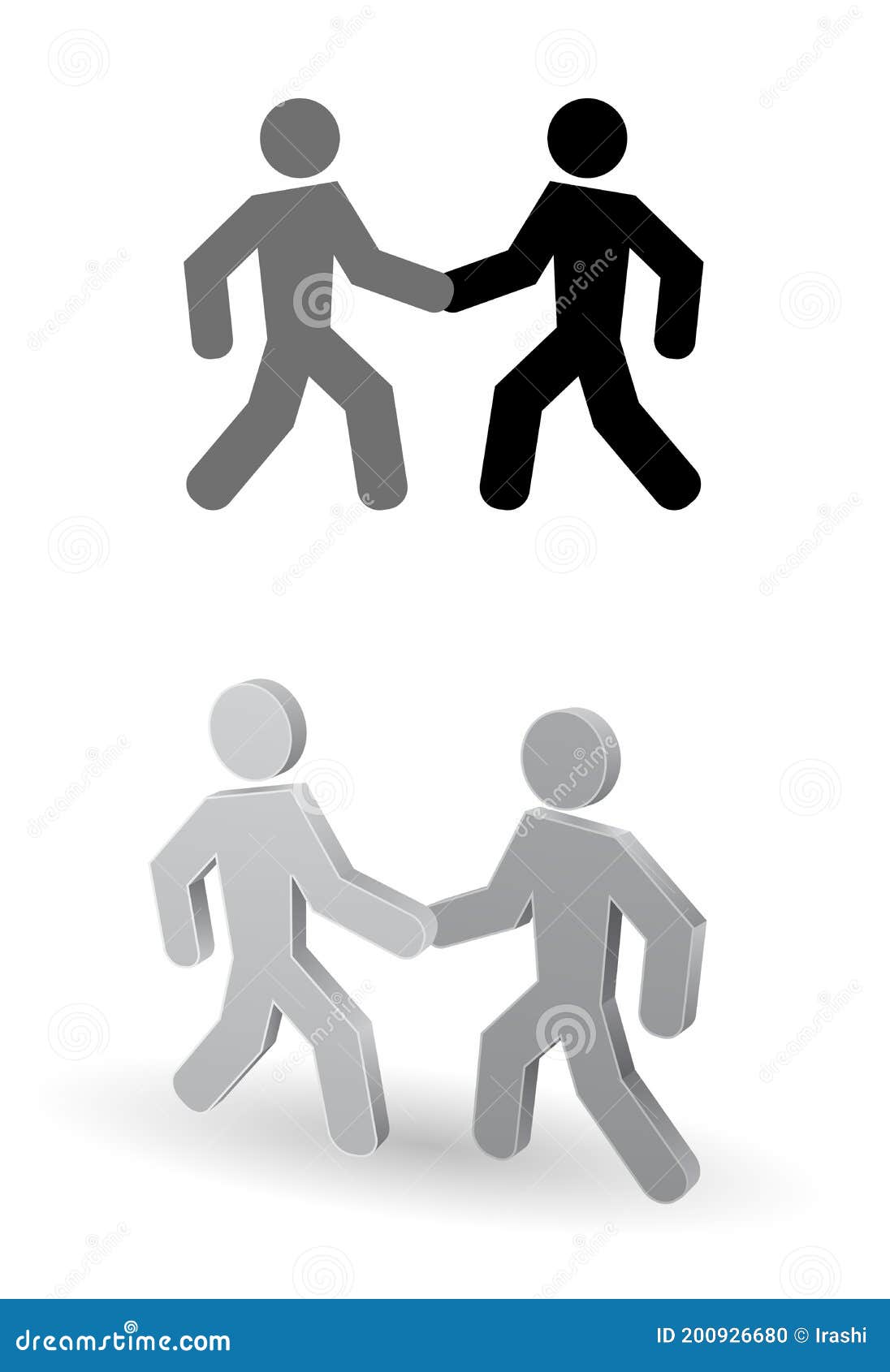 Person handshake icon stock vector. Illustration of cooperation - 200926680