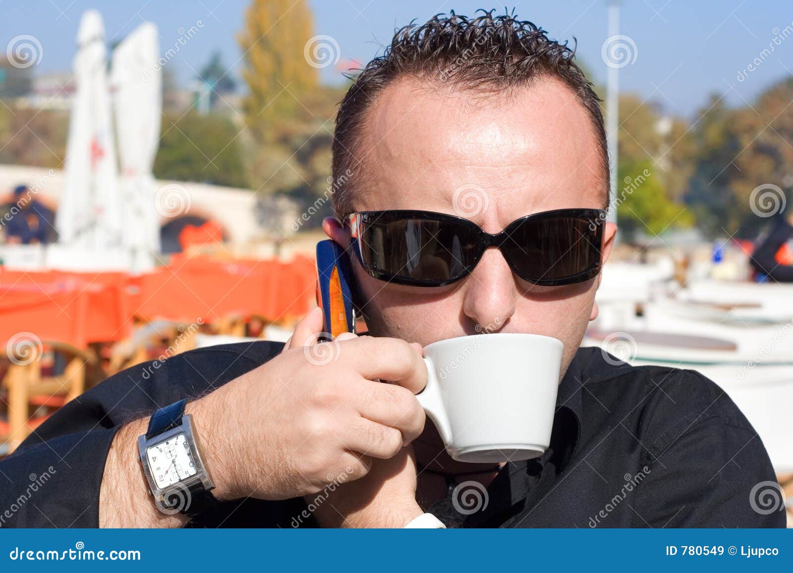 Person Having a Cup of Coffee Stock Image - Image of break, macchiato ...