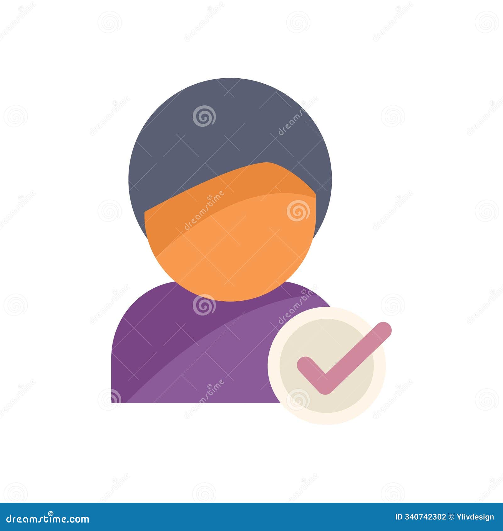 Concept of Validation with a Person and a Checkmark Stock Illustration ...