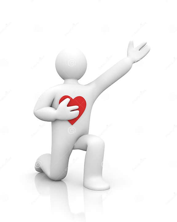 Person and heart stock illustration. Illustration of human - 7668886
