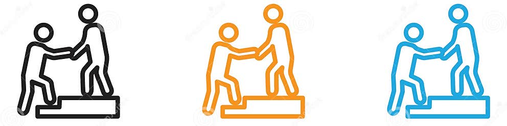 Person Help Someone Vector Logo Set Collection for Web App Ui Stock ...