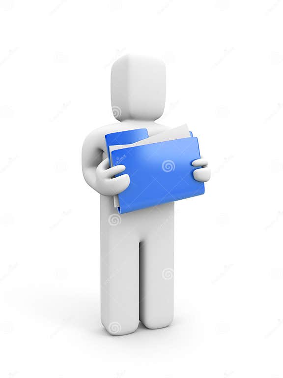 Person hold folder stock illustration. Illustration of offer - 8195753