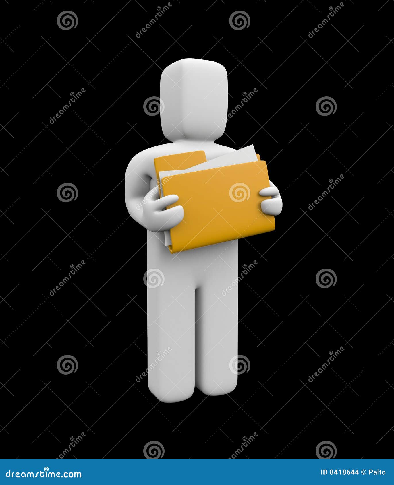 Person hold folder stock illustration. Illustration of communication ...