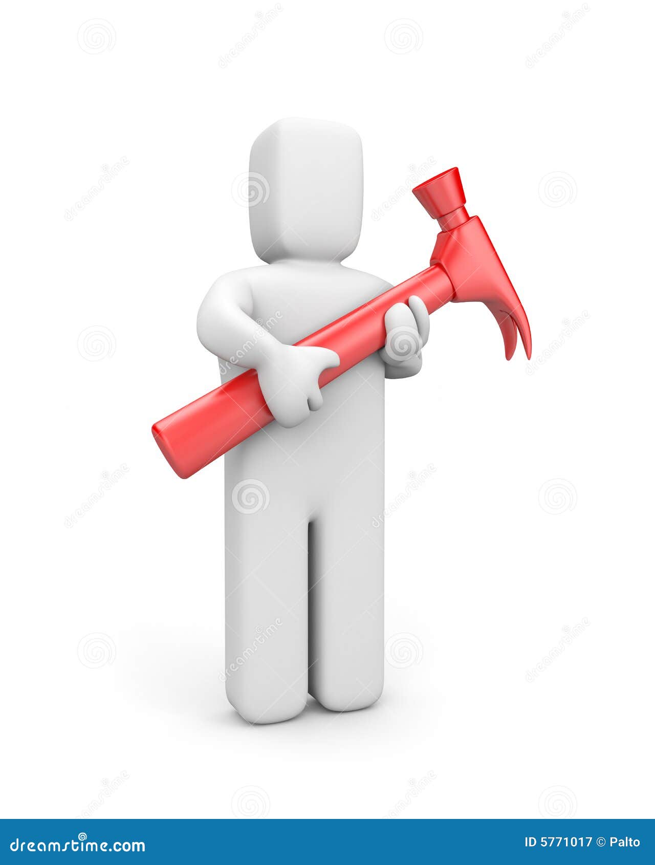 Person With Hammer Trying To Destroy Glass Ball, Vector Cartoon Stick ...