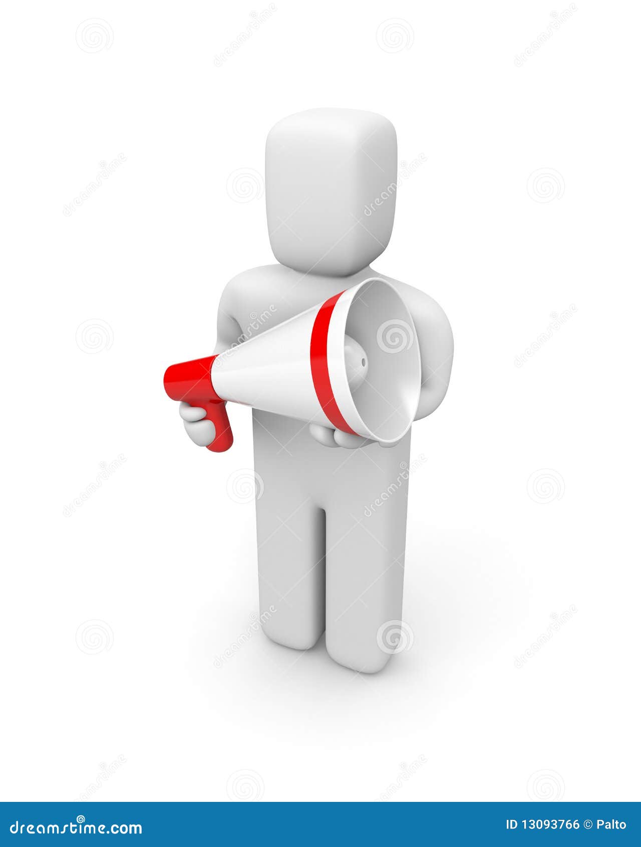 Person hold megaphone stock illustration. Illustration of electric ...