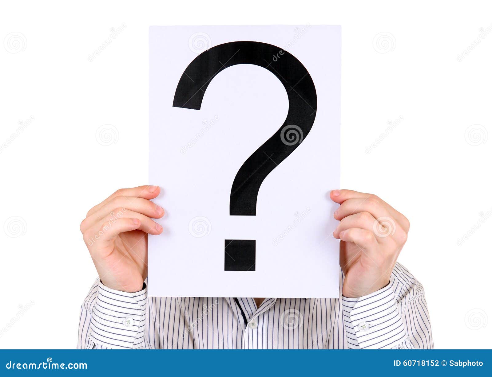 Person hold Question Mark stock photo. Image of doubt - 60718152