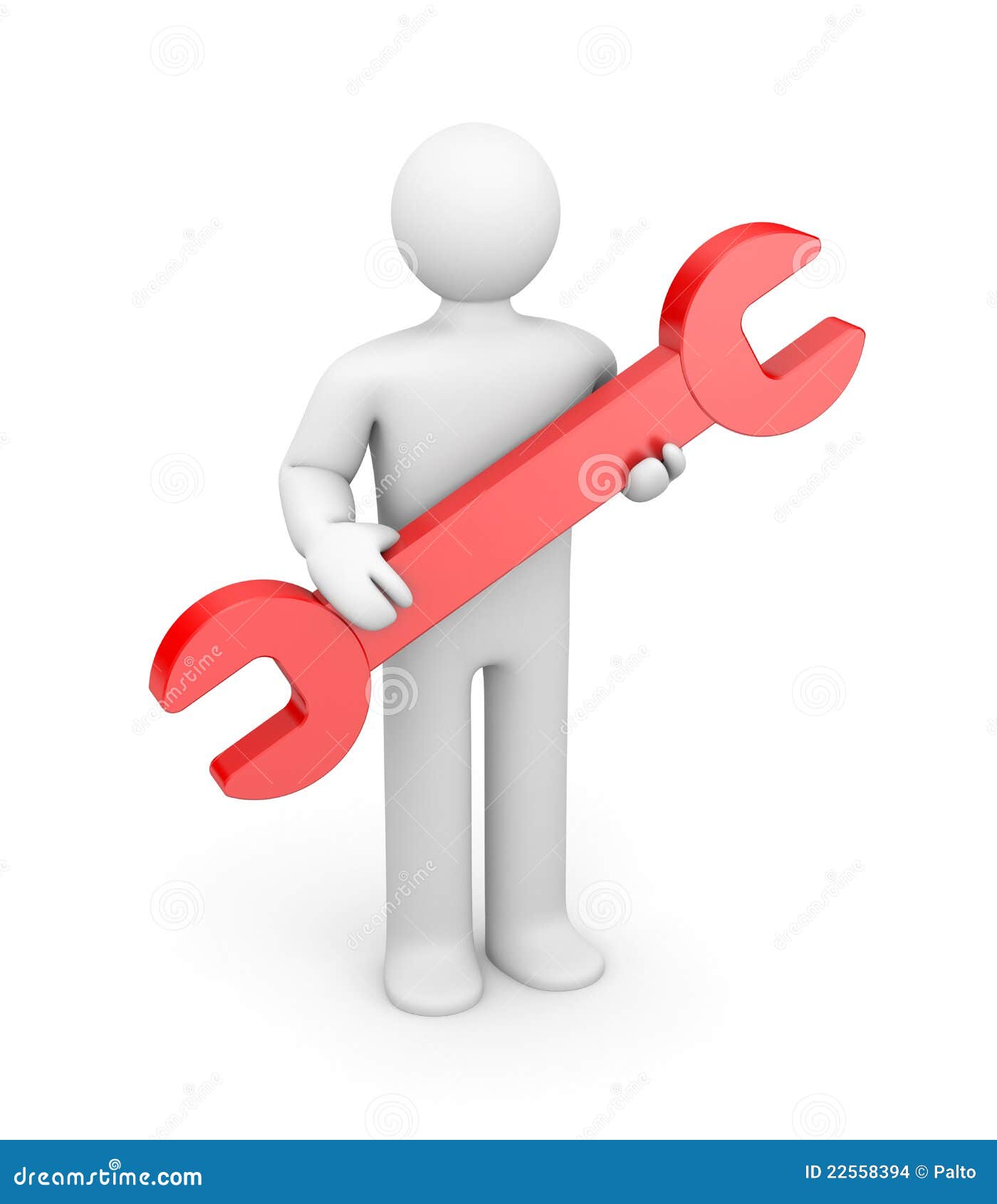 Person hold spanner stock illustration. Illustration of service - 22558394