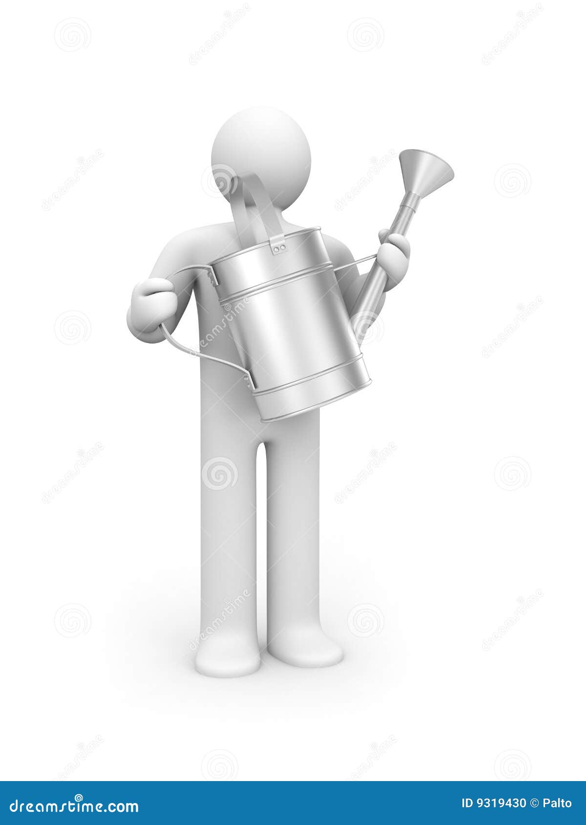 Person hold watering can stock illustration. Illustration of abstract ...