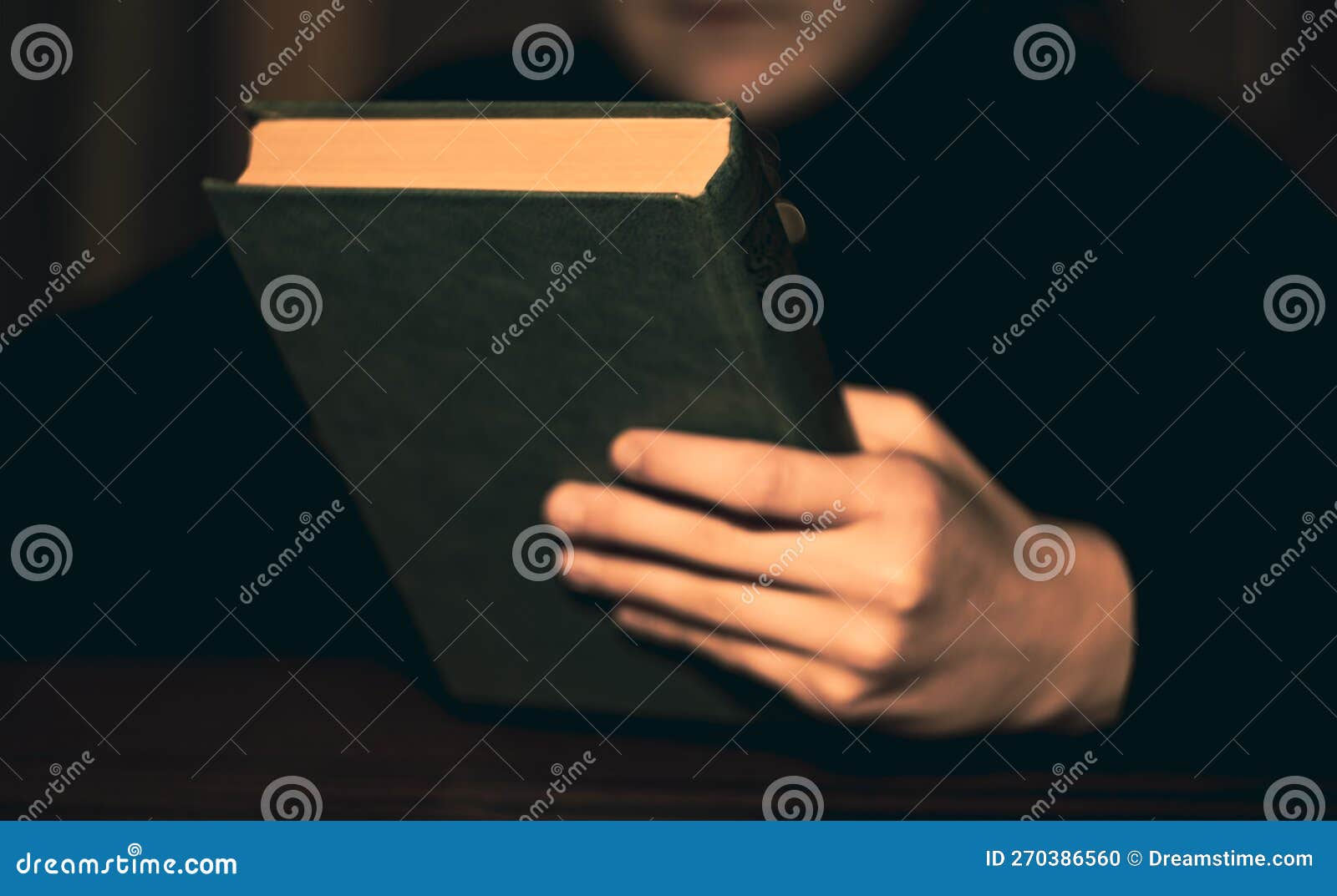 Person Holding a Book in Hand Stock Photo - Image of library, retro ...