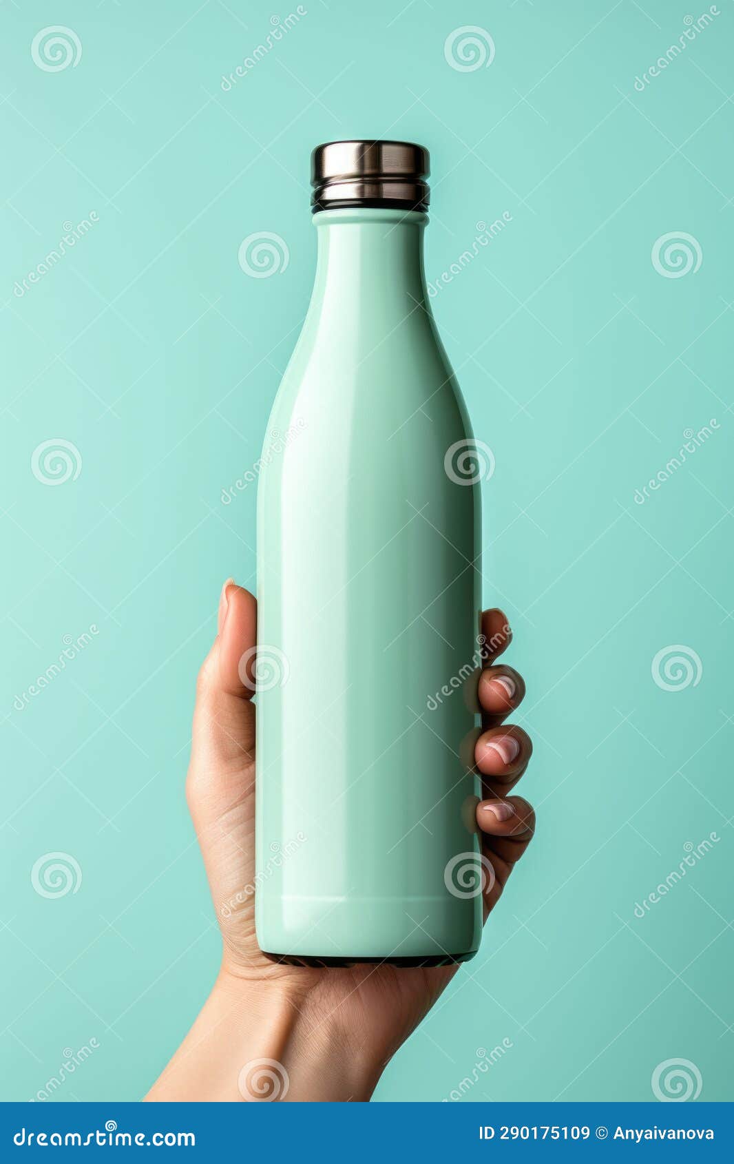 A Person Holding a Bottle in Their Hand. Drinking Bottle Mockup. Stock ...