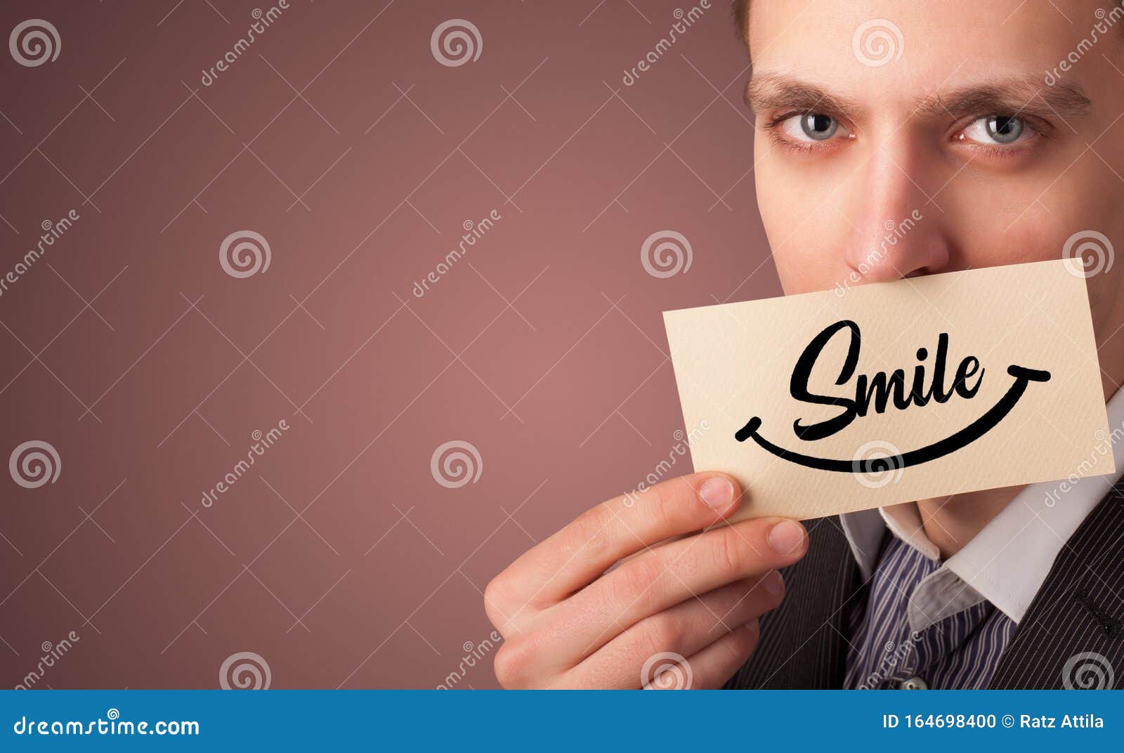 Person Holding Card with Smile Stock Photo - Image of letters, happy ...