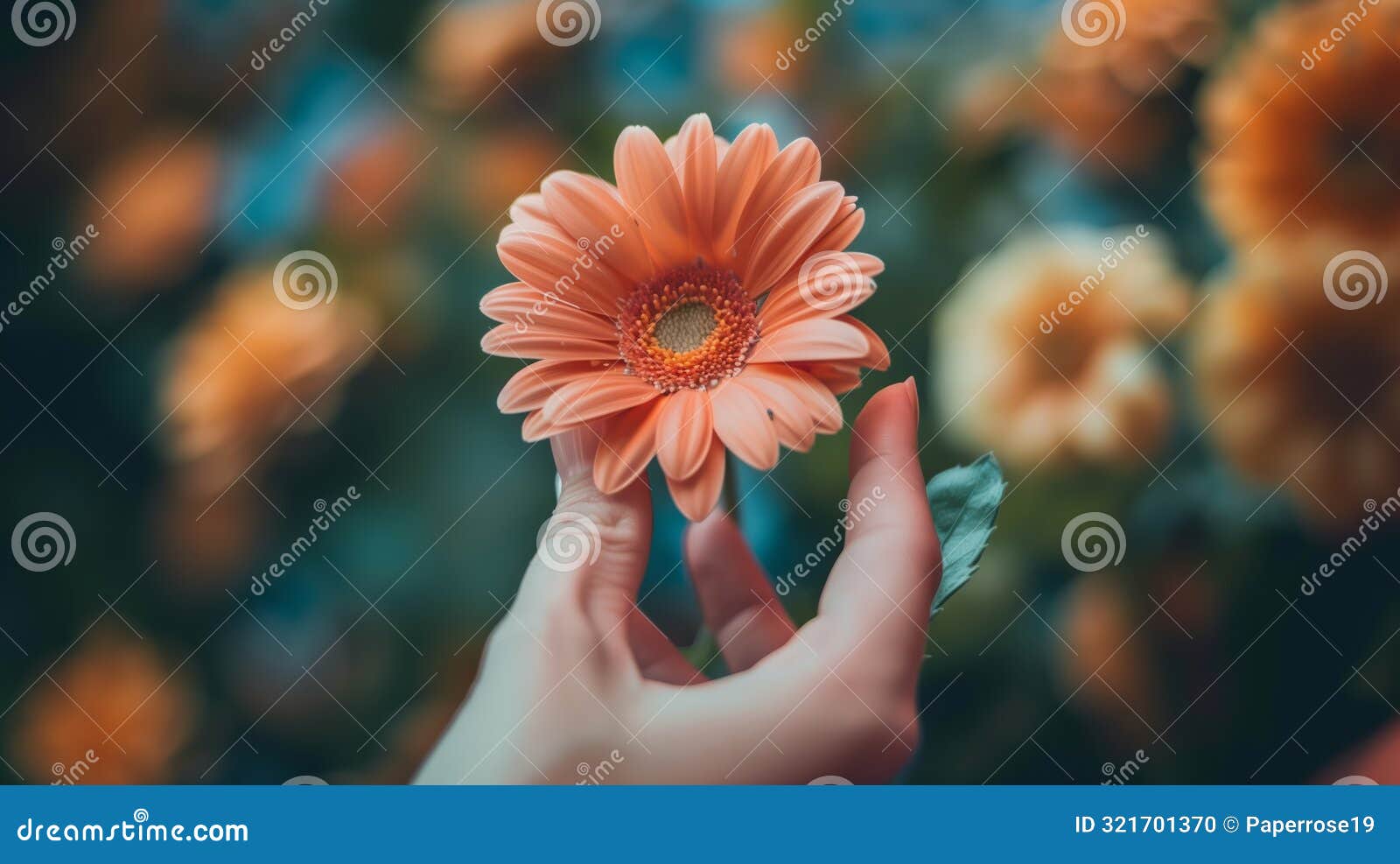 Person Holding a Flower in Hand Stock Photo - Image of abstract ...