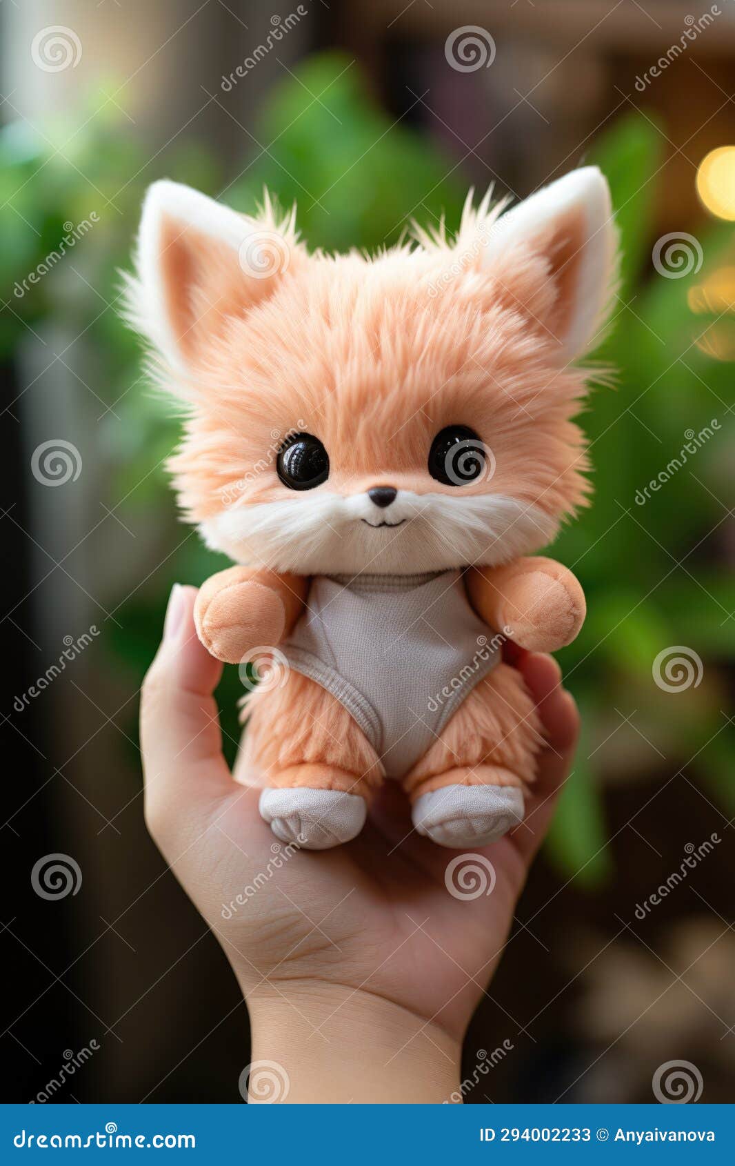 A Person Holding a Fox, Stuffed Animal in Their Hand. Stock Image ...