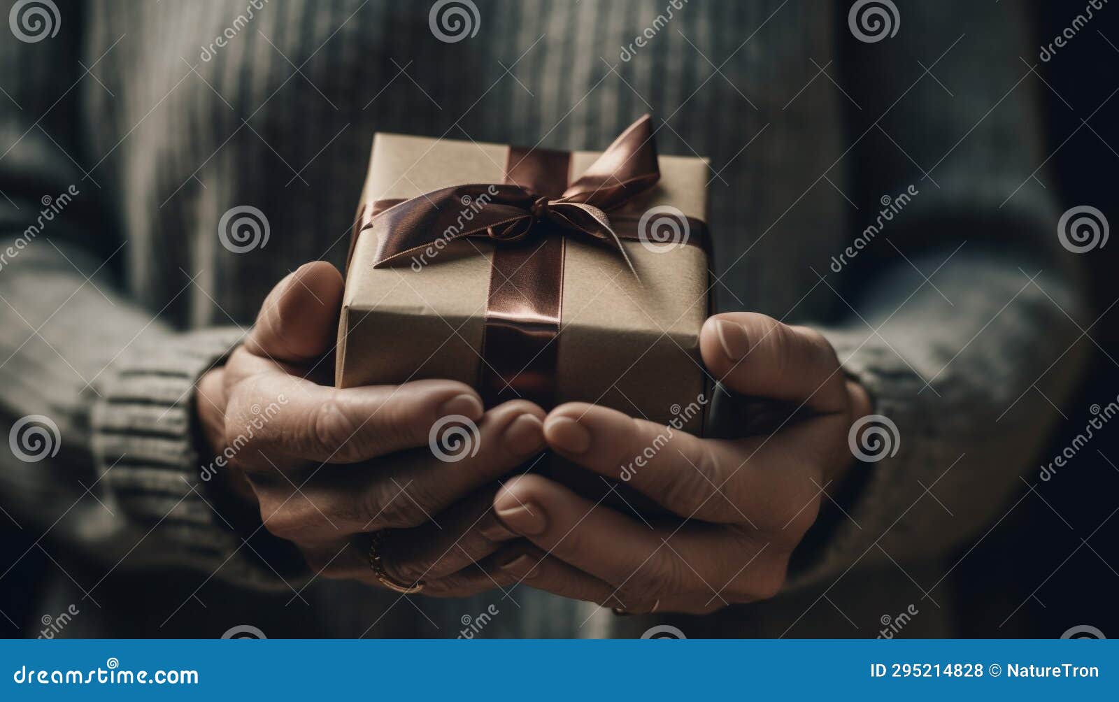 Person Holding Gift Box Man Holding Gift Box Person Holding a Gift ...