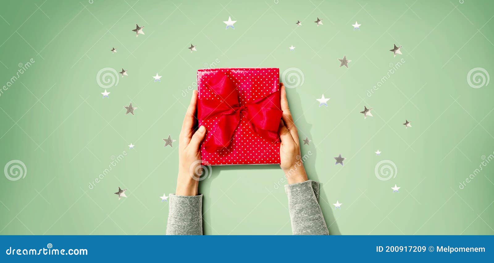 Person holding a gift box stock image. Image of ribbon - 200917209