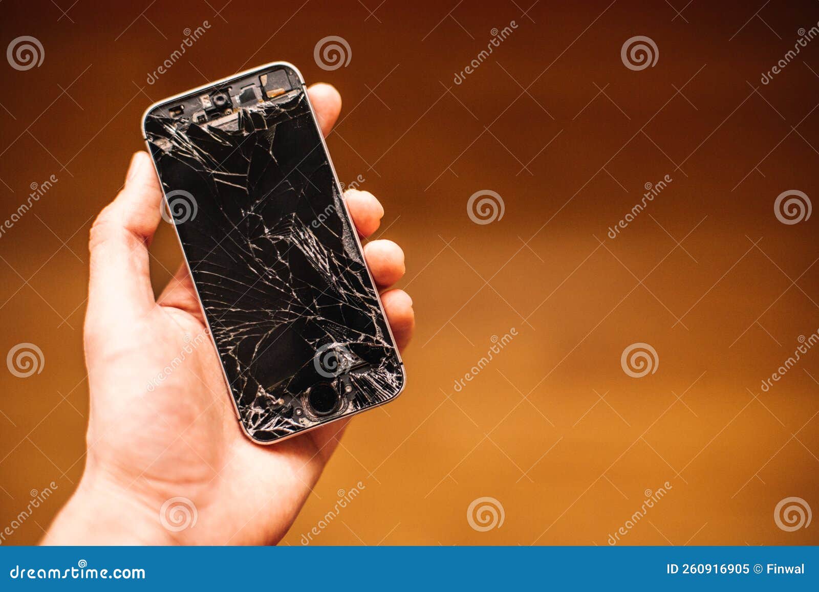 Person Holding Broken Smart Phone with Cracked Screen Stock Image ...