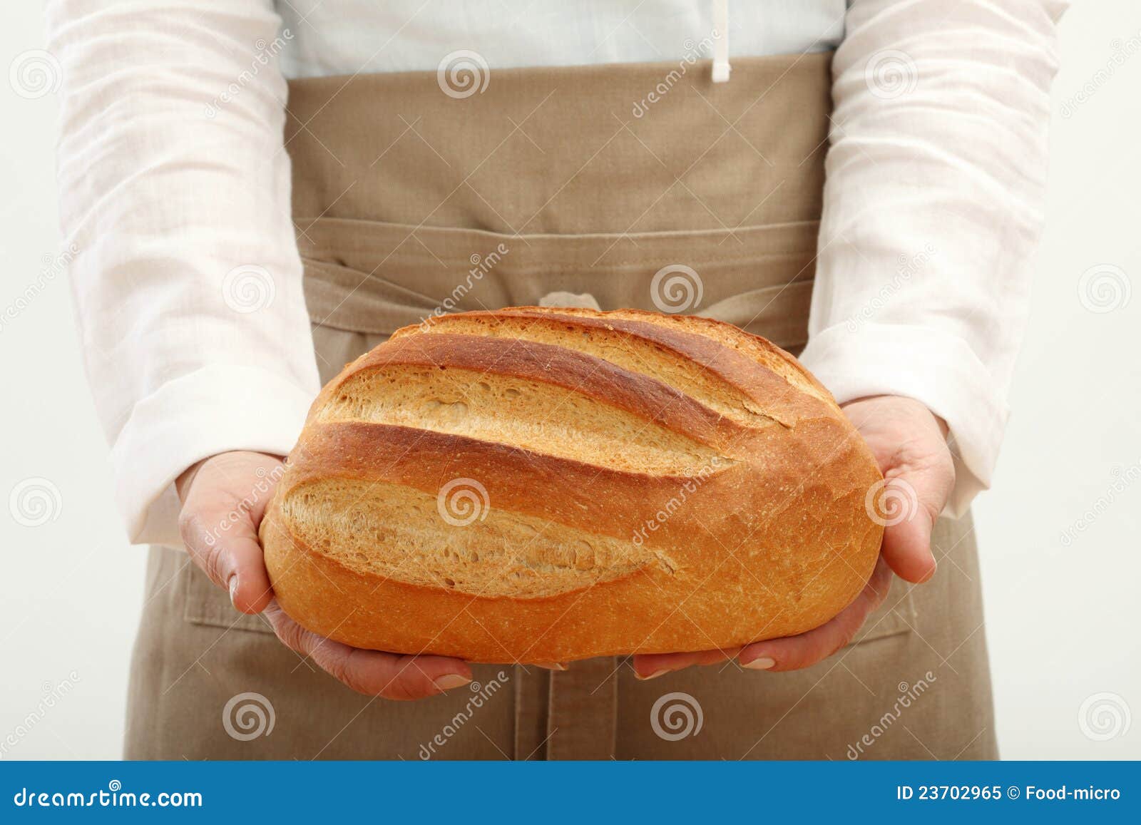 Person Holding a Loaf of Bread Stock Image - Image of bread, white ...