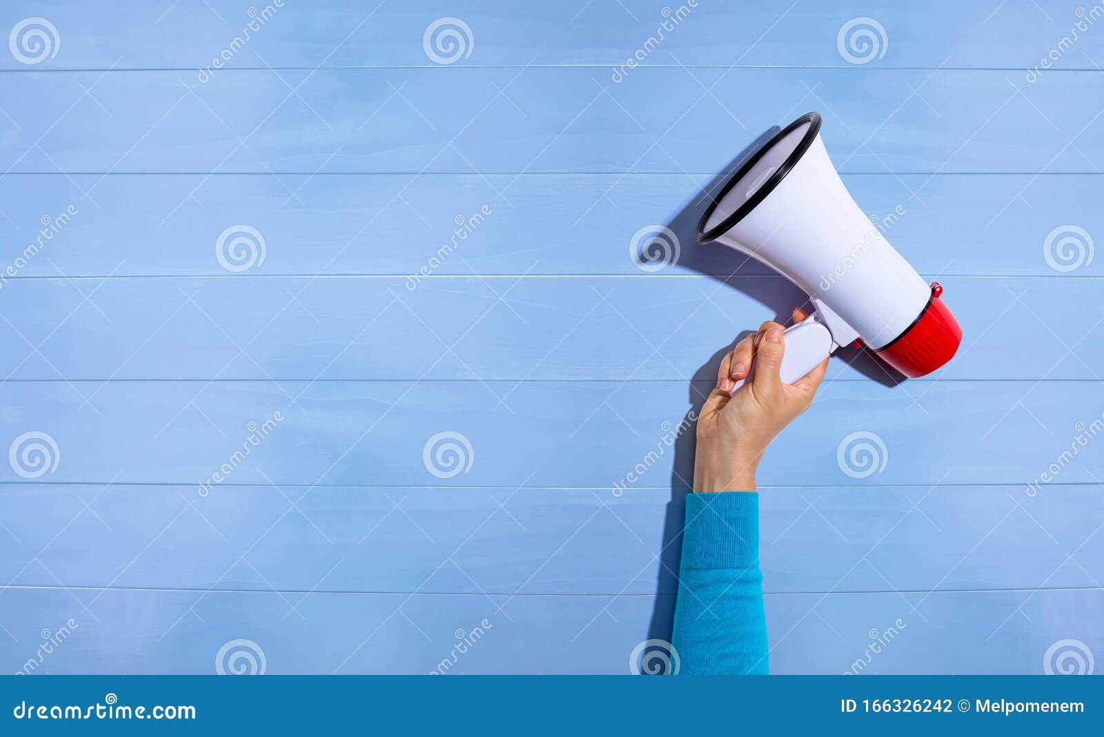Person holding a megaphone stock photo. Image of simplicity - 166326242