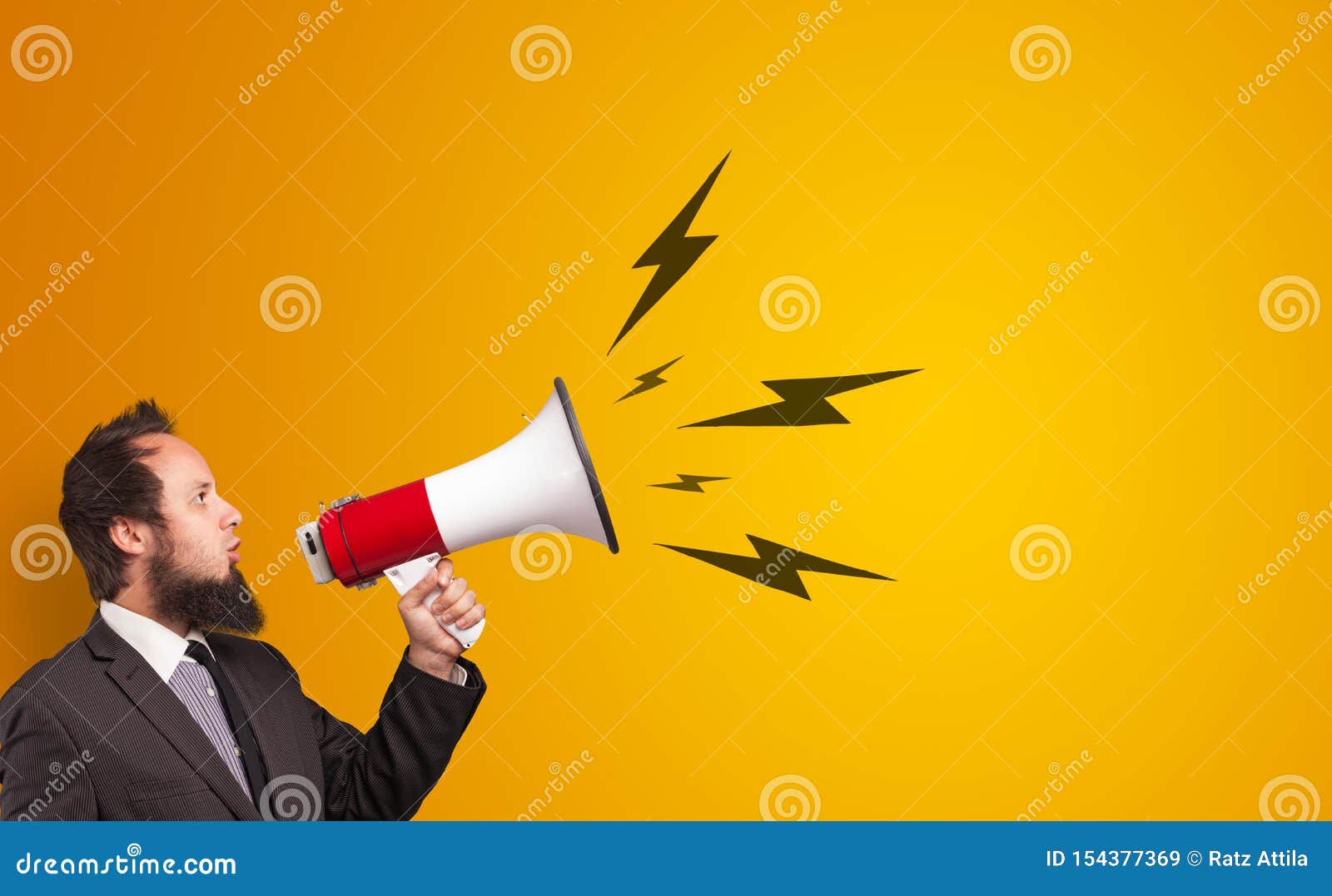 Person holding megaphone stock image. Image of marketing - 154377369