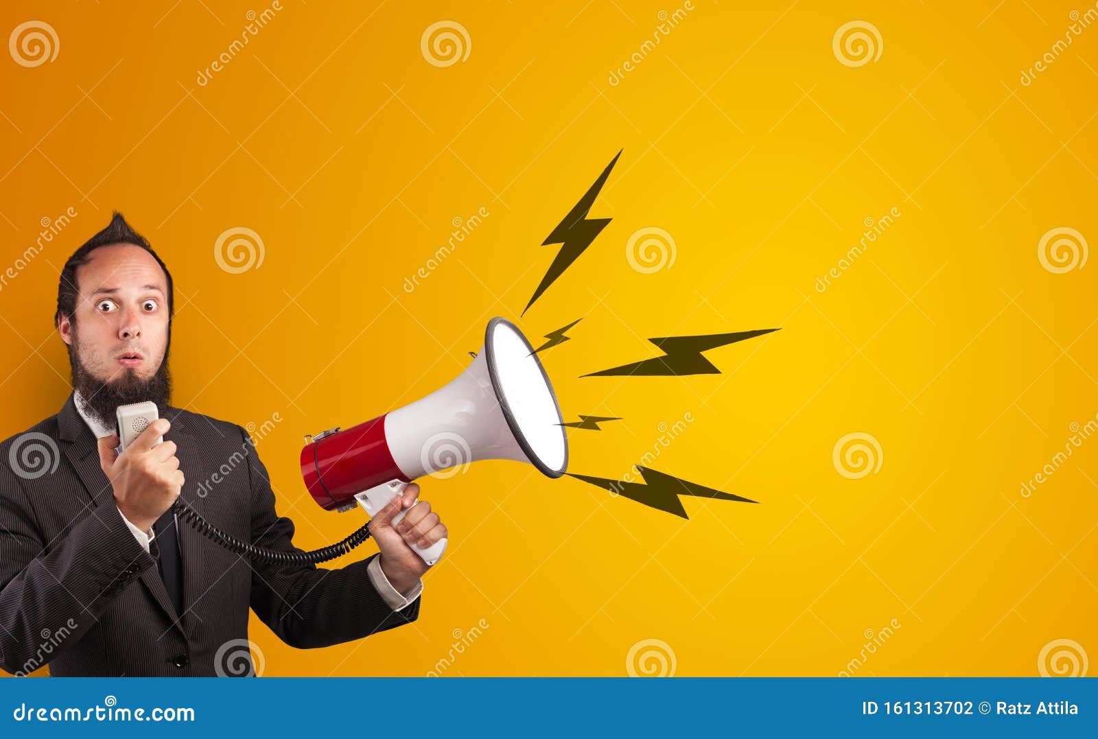 Person holding megaphone stock photo. Image of marketing - 161313702