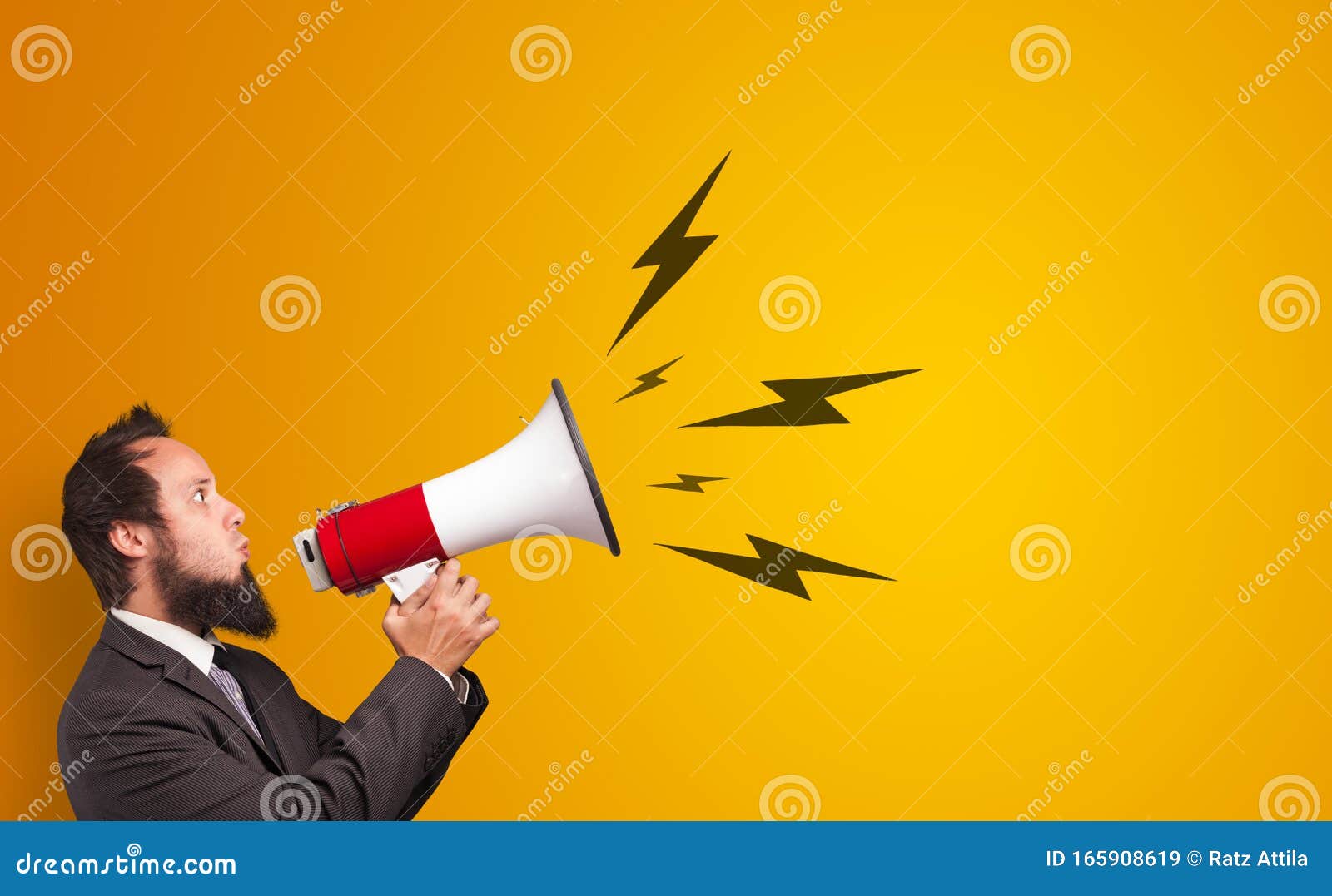 Person holding megaphone stock image. Image of lighting - 165908619