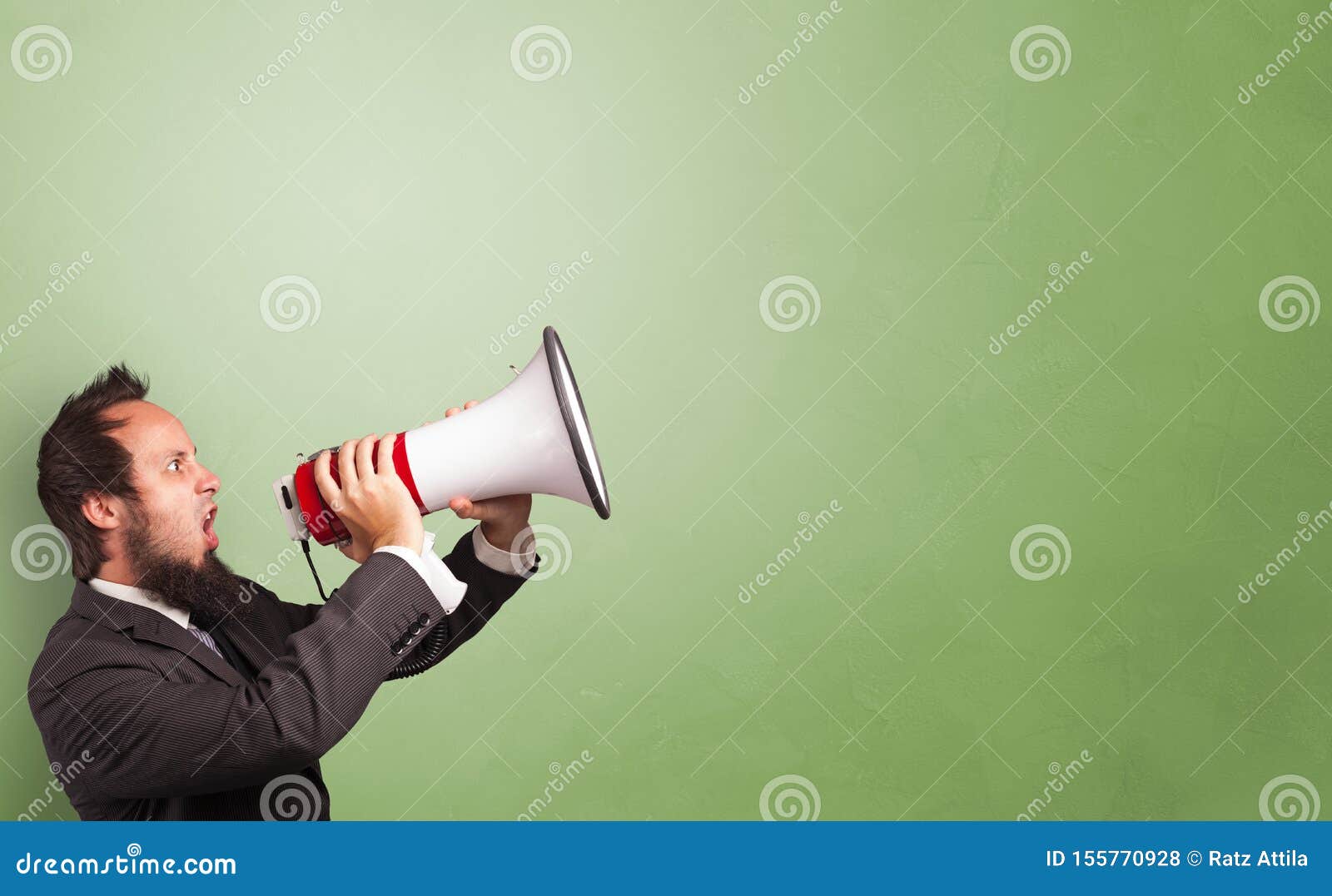 Person holding megaphone stock photo. Image of announcement - 155770928