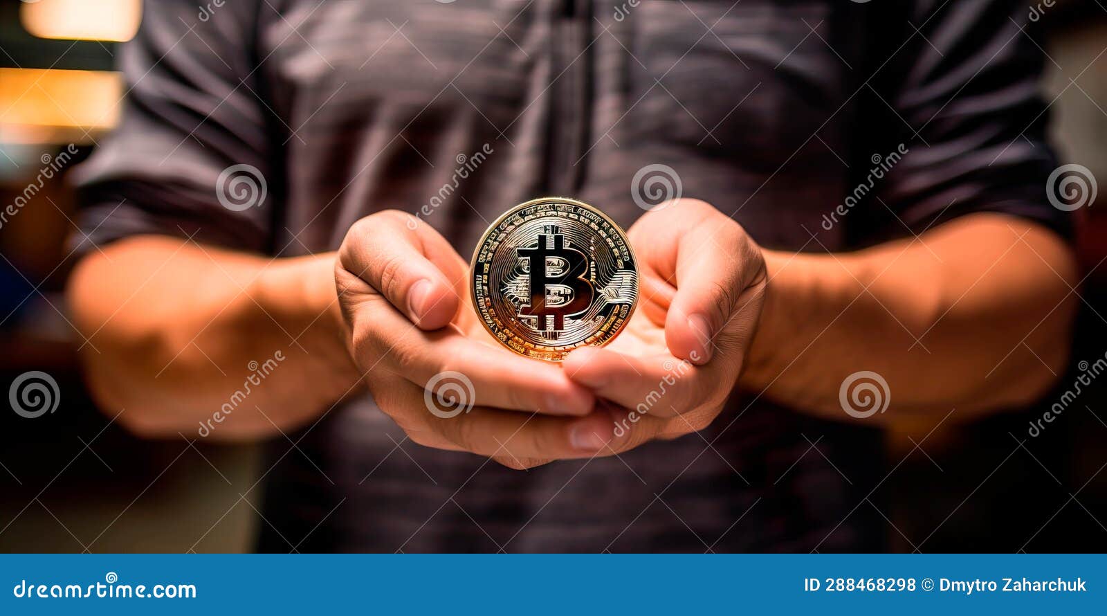Person Holding a Physical Bitcoin Coin, Emphasizing the Tangible ...