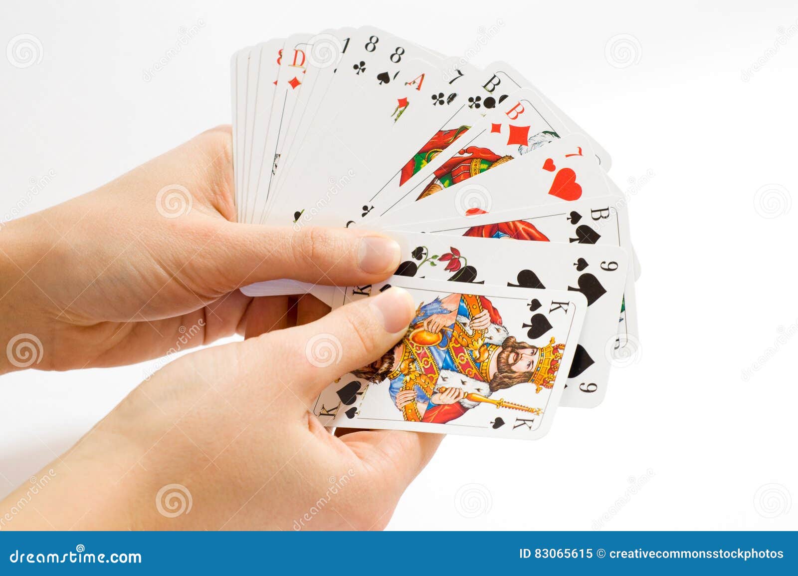 Person Holding Playing Cards Picture. Image: 83065615