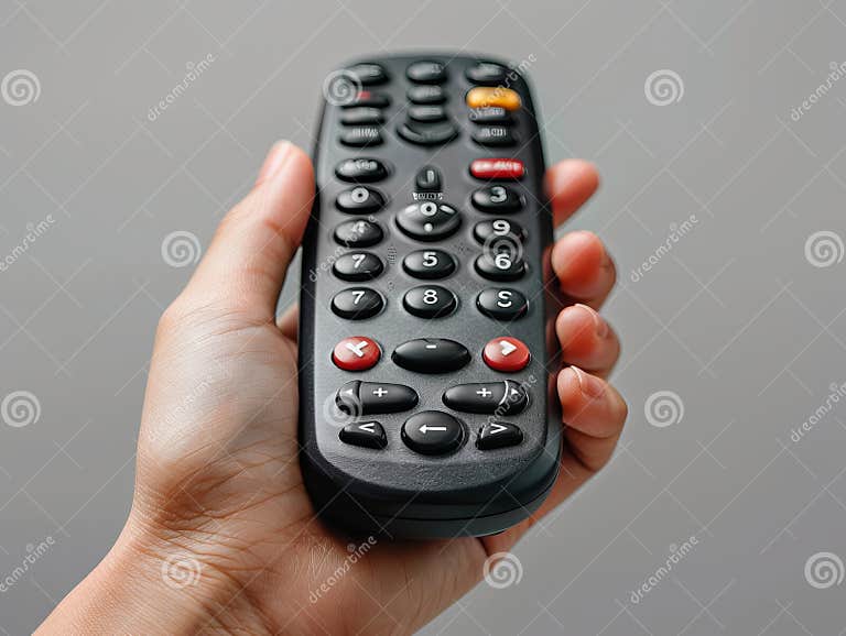 A Person Holding a Remote Control Stock Photo - Image of electronic ...
