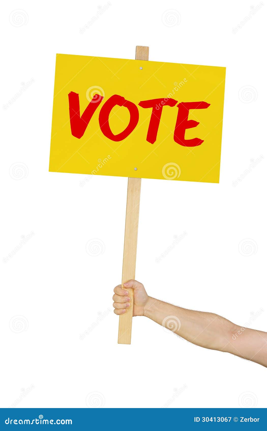 Person Holding Sign Saying Vote Stock Image - Image of concept, opinion ...