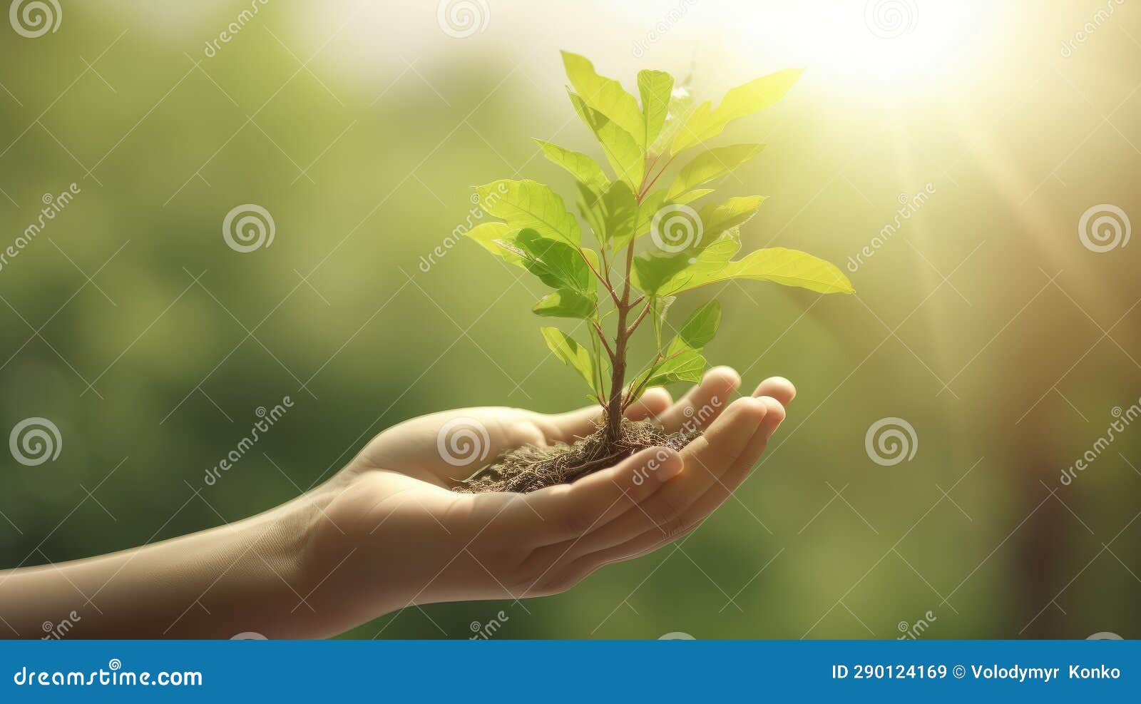 A Person Holding a Small Tree Sapling in Their Hands. Generative Ai ...